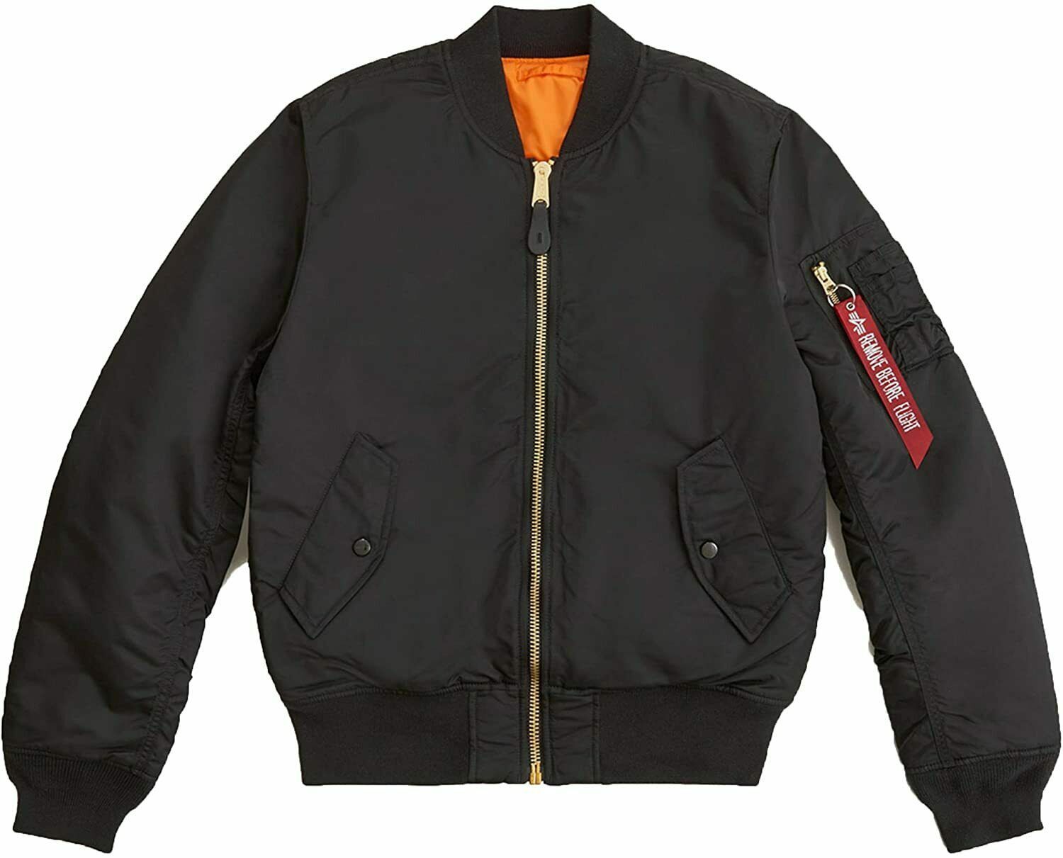 Alpha Industries MA-1 Reversible Black Bomber Jacket woman small new ...