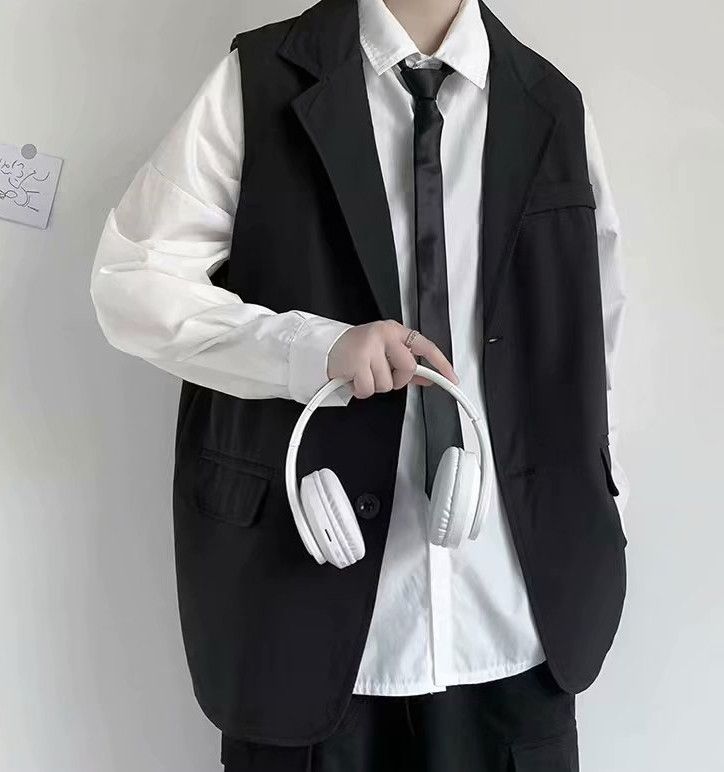 New Era Spring simple solid color vest cool popular suit vest | Grailed