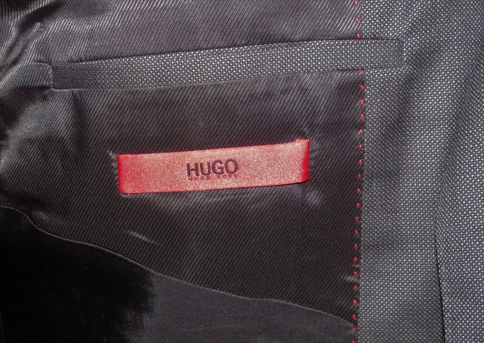 Hugo Boss C-Huge1/C-Genius Gray Birdseye Current Two Button Suit 46L ...