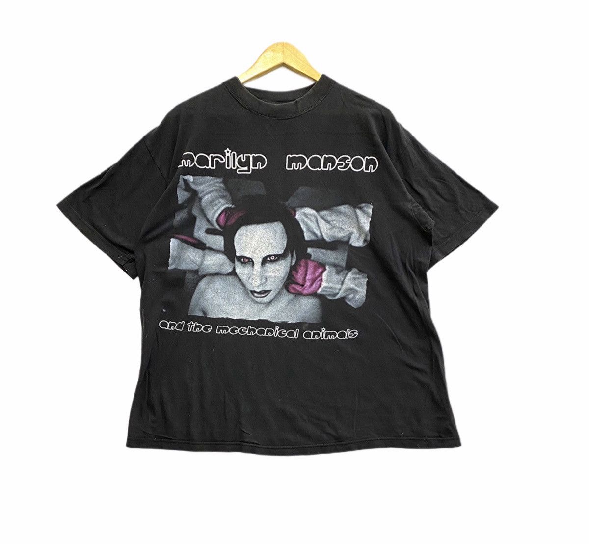 Marilyn Manson × Very Rare × Vintage vintage 1998 MARILYN MANSON mechanical animals rare t ...