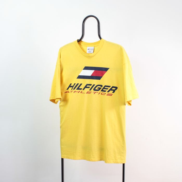 Vintage Men's Vintage Yellow T-Shirt TOMMY HILFIGER ATHLETICS | Grailed