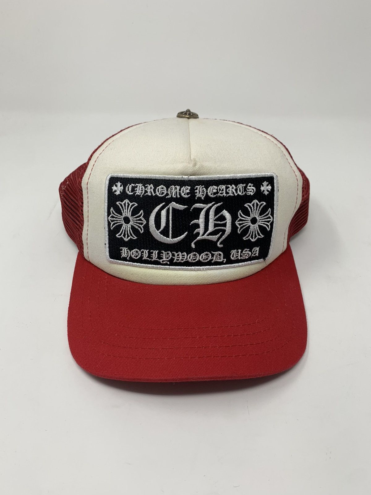 Chrome Hearts Red CH Trucker Hat | Grailed