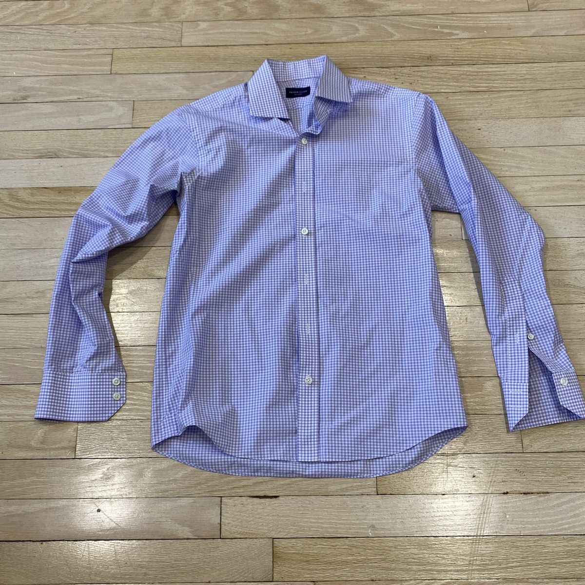 Proper Cloth Proper Cloth dress shirt lavender check | Grailed