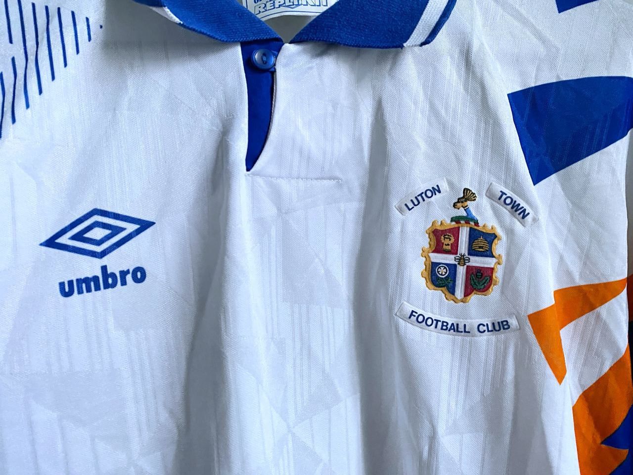Vintage Luton Town FC Home football Shirt soccer VTG 1989 90 size XL ...
