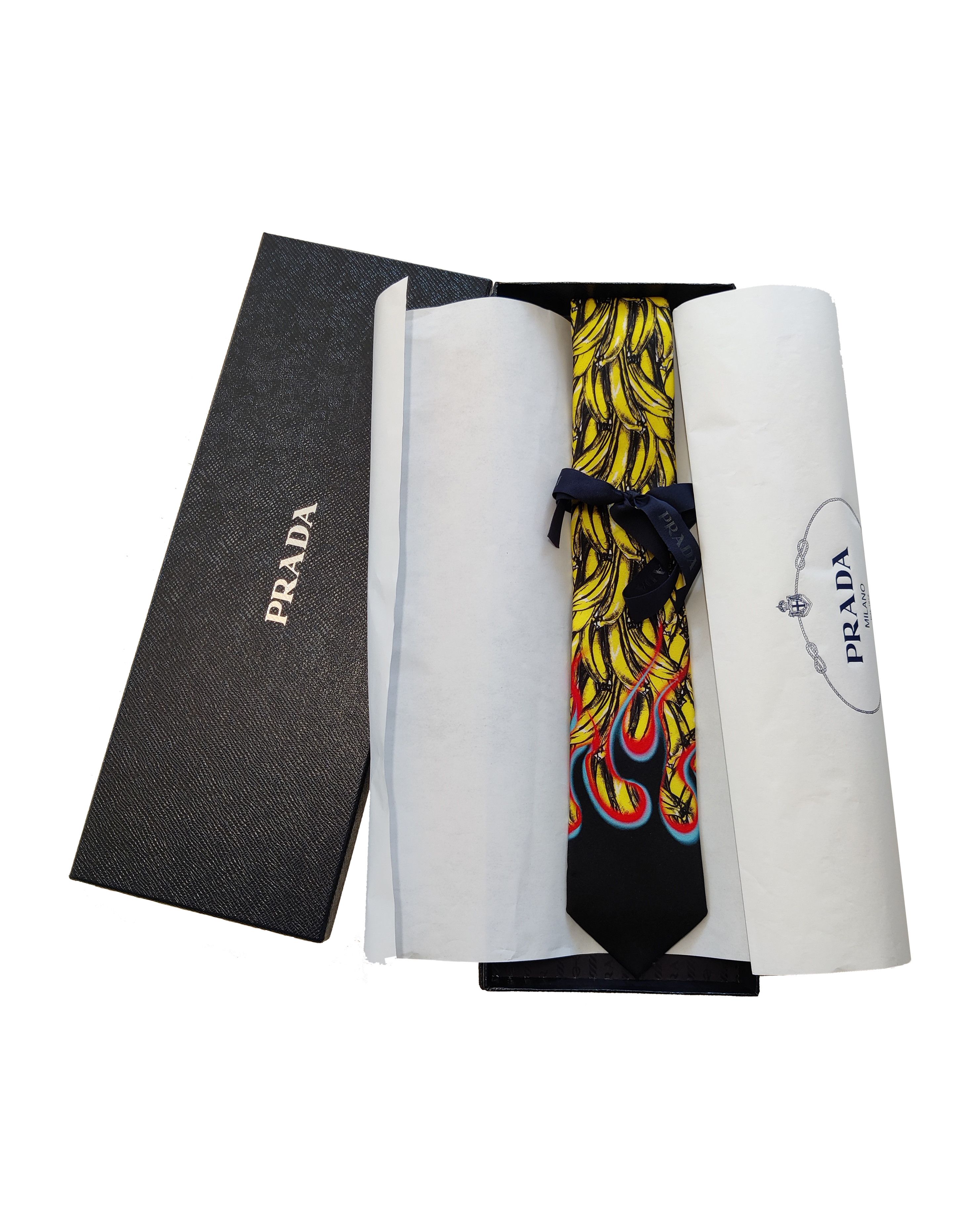 Prada RARE Prada Banana Flames Tie | Grailed