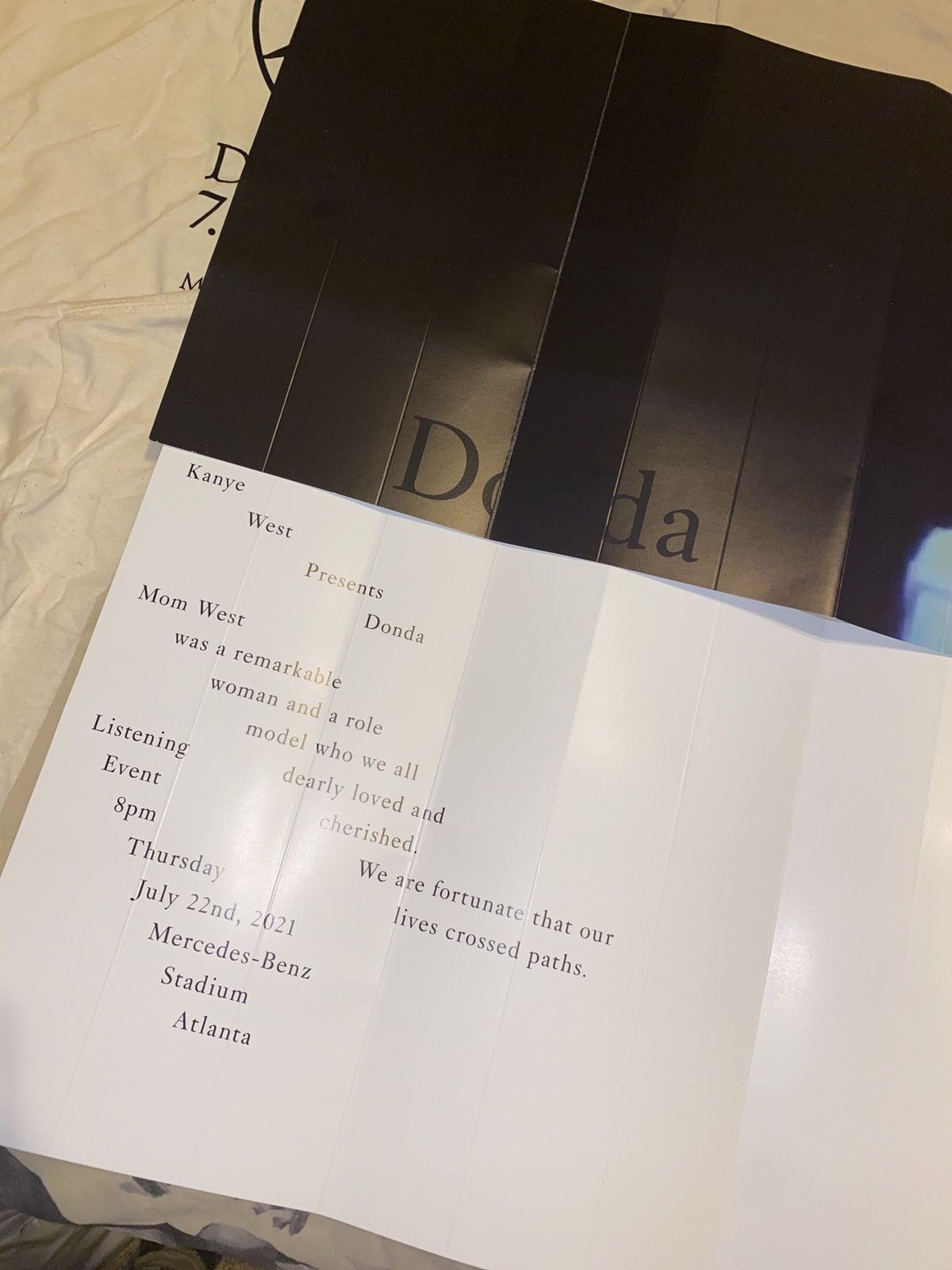 Kanye West Kanye West DONDA Mercedes Benz Stadium Poster | Grailed