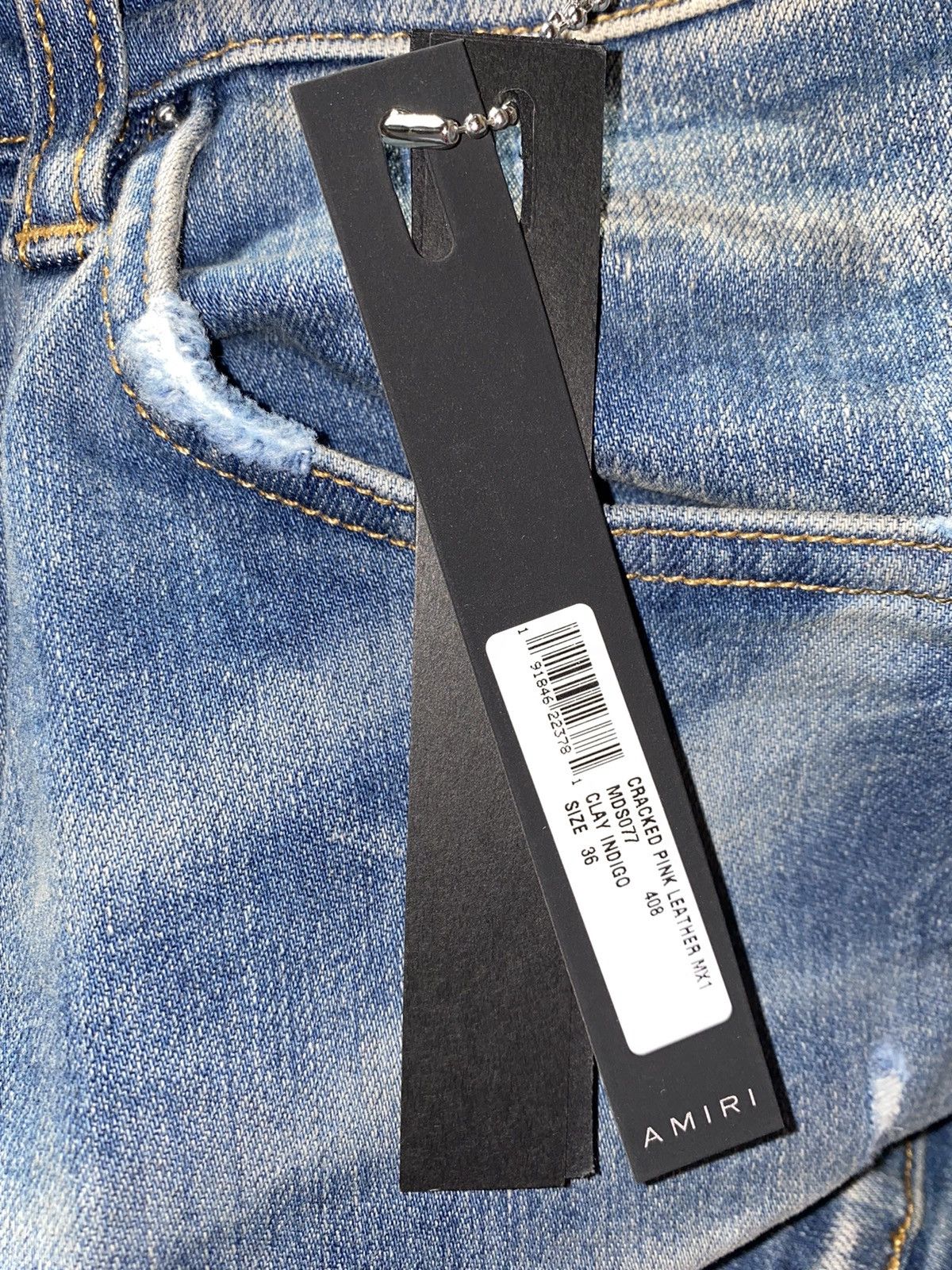 Amiri Amiri mx1 pink patch jeans | Grailed