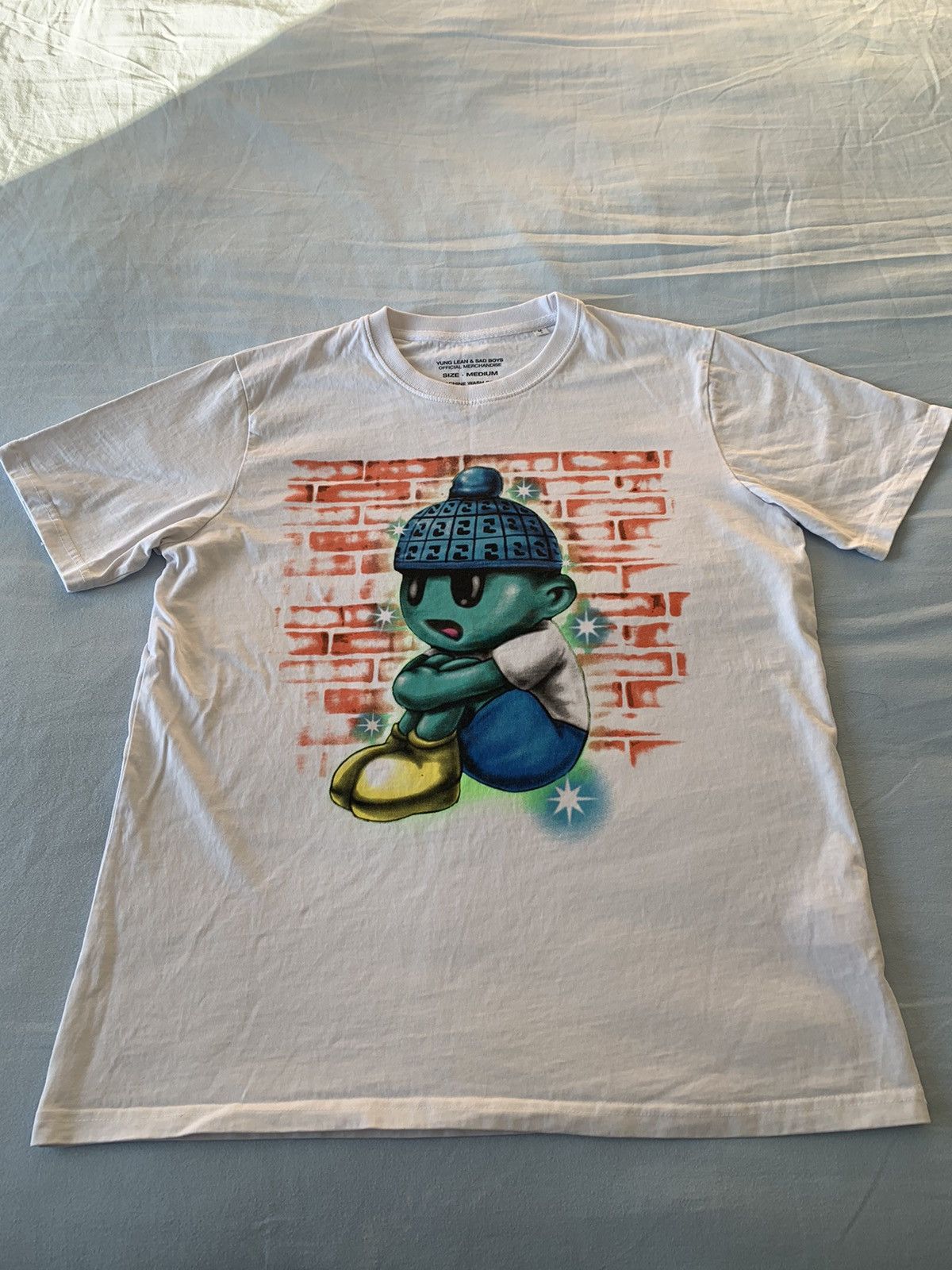 Sad Boys Sbe Merch × Yung Lean Yung Lean Face T-Shirt (White) - by Art ...