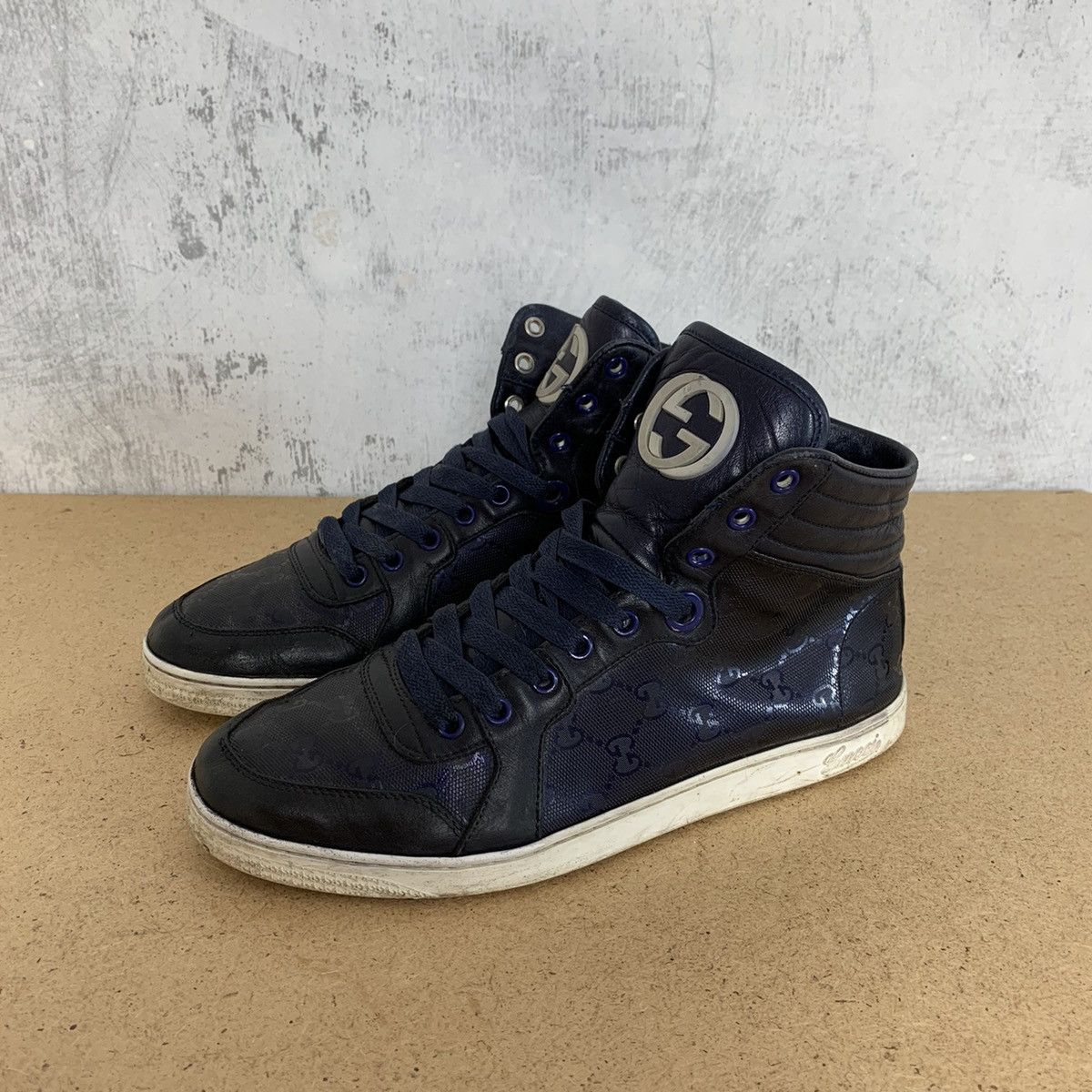 Gucci Vintage Gucci hi top monogram sneakers | Grailed