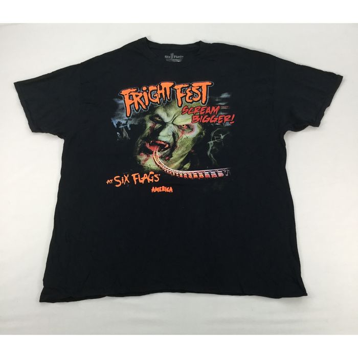 Brand SIX FLAGS Fright Fest Scream Bigger T Shirt Promo | Grailed