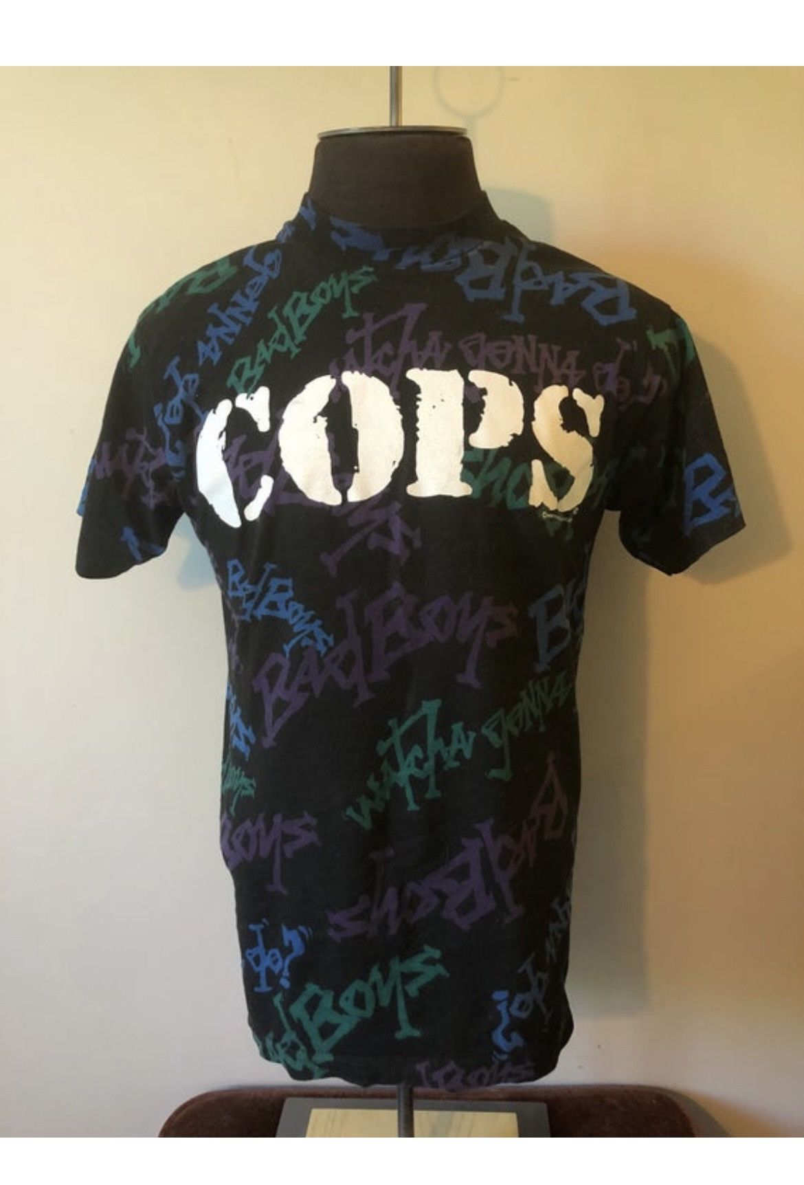 Vintage Vintage COPS Shirt TV Show Grail All Over Print Bad Boys | Grailed