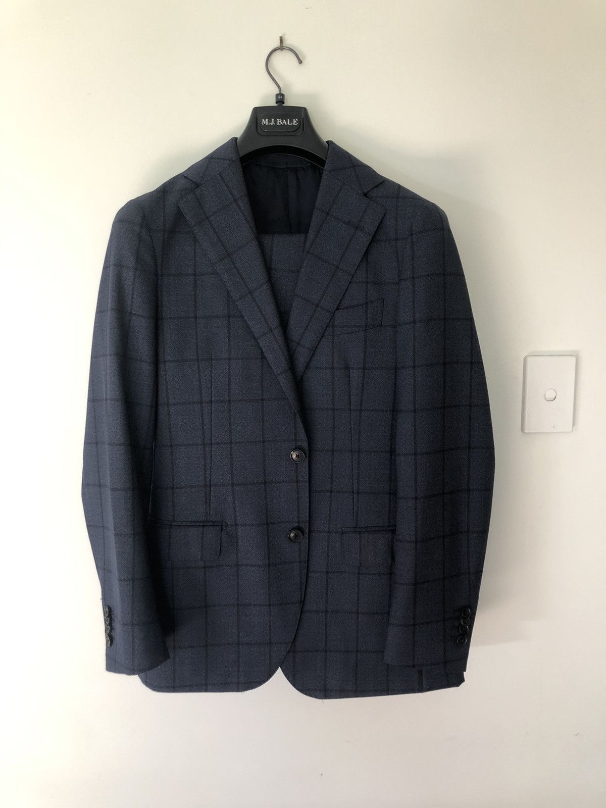 MJ Bale M.J. Bale Suit - Woolmark Navy Stripe | Grailed