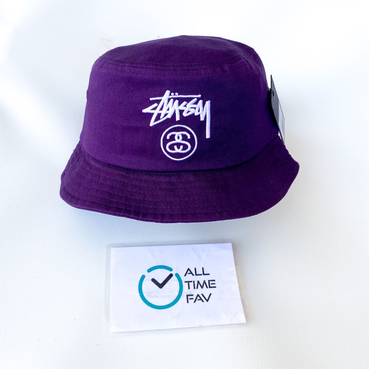 Vintage STUSSY STOCK LOCK BUCKET HAT PLUM PURPLE RARE | Grailed