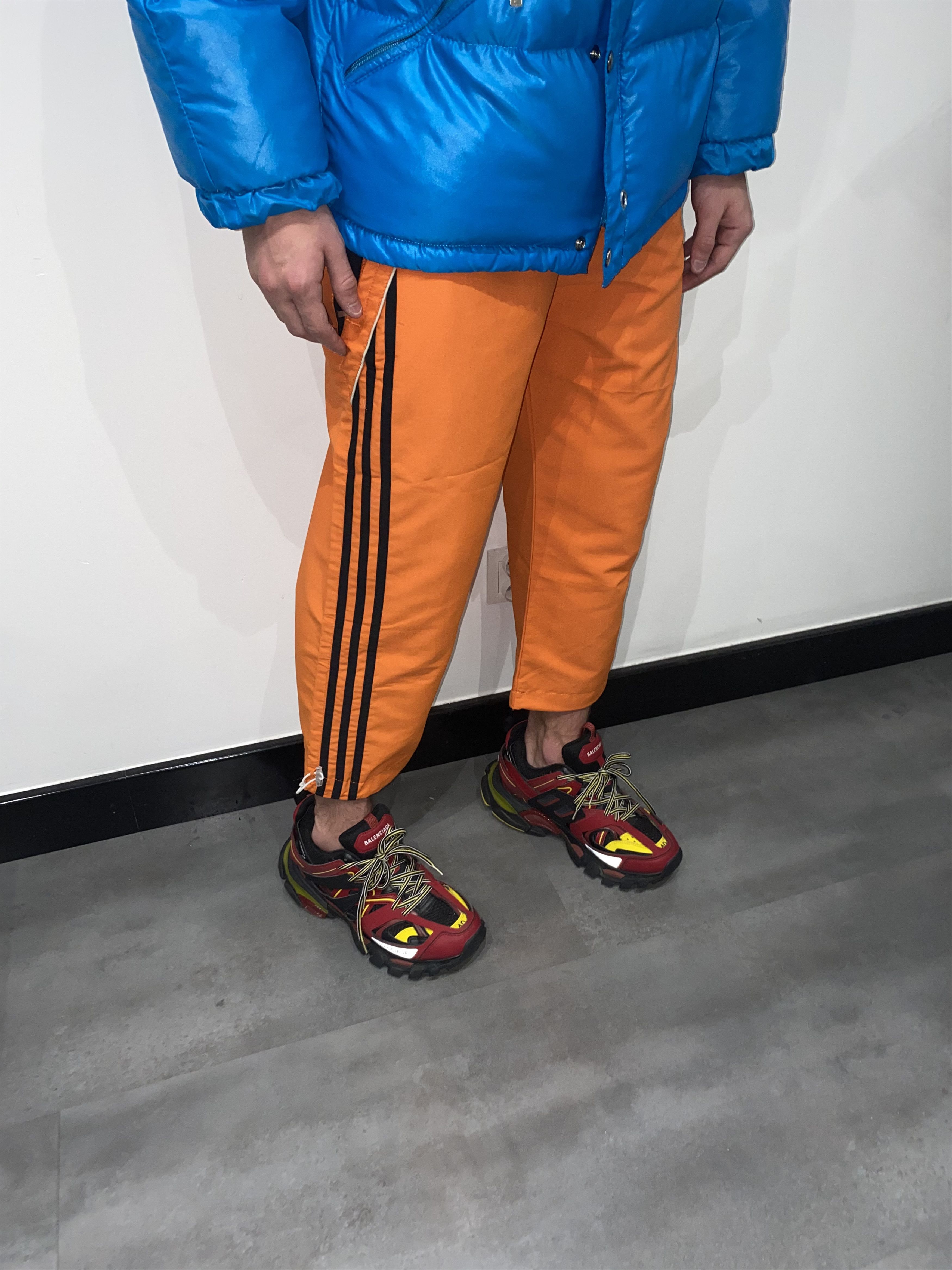 Adidas × Streetwear Adidas Orange Track Pants | Grailed