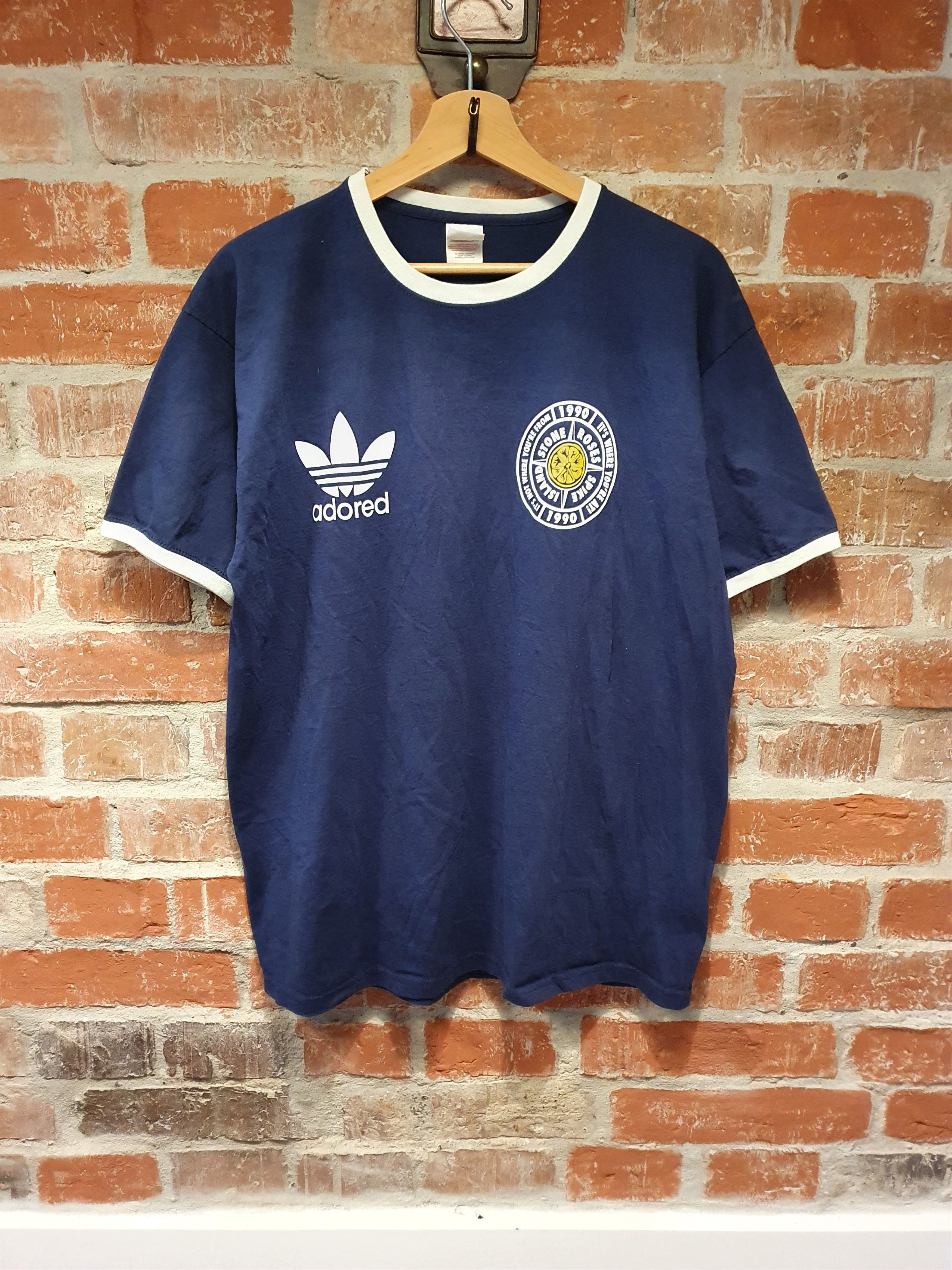 Adidas × Band Tees × Vintage Rare Vintage Stone Roses Adored Adidas ...