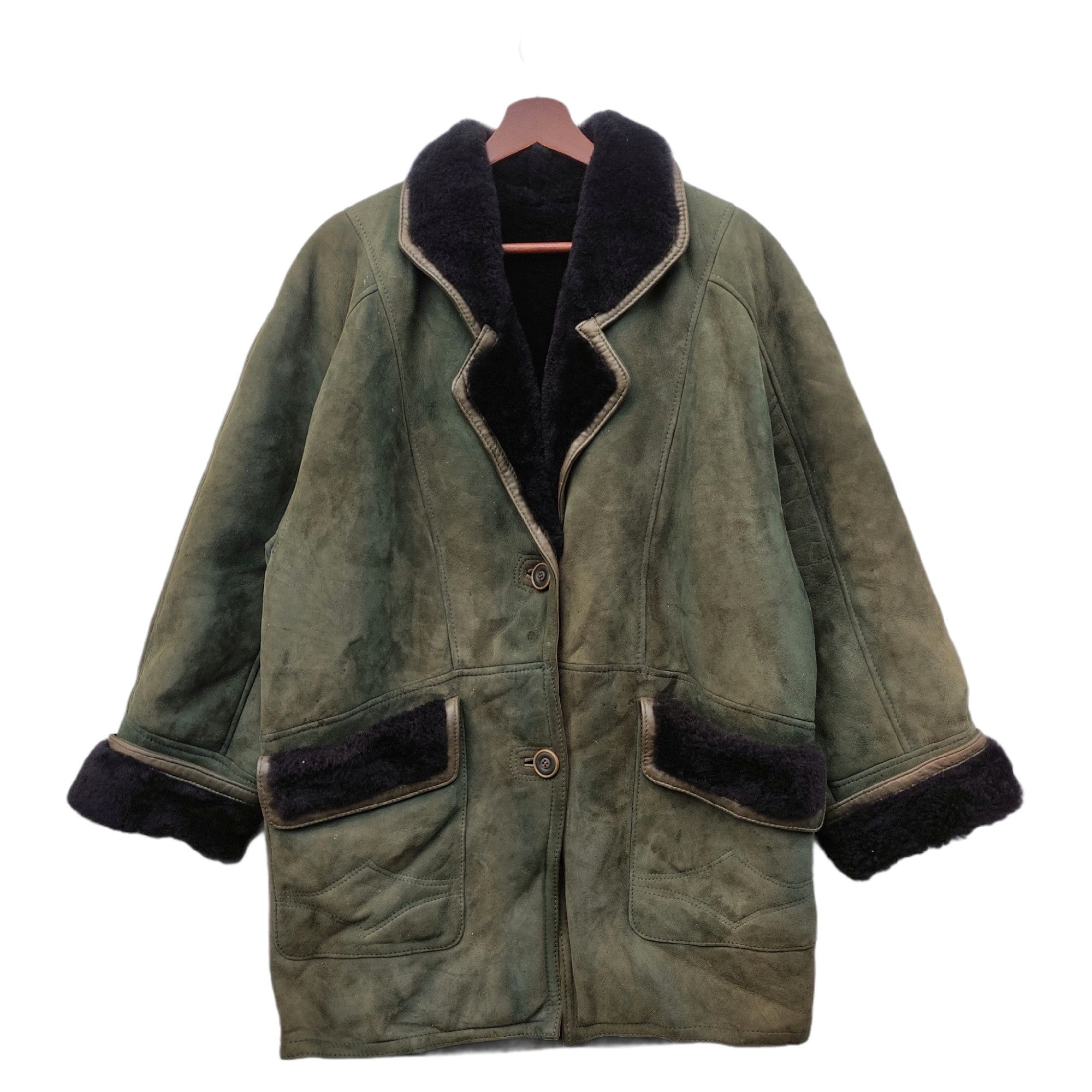 Japanese Brand × Streetwear Vintage Leather Wool Inside Jacket | Grailed