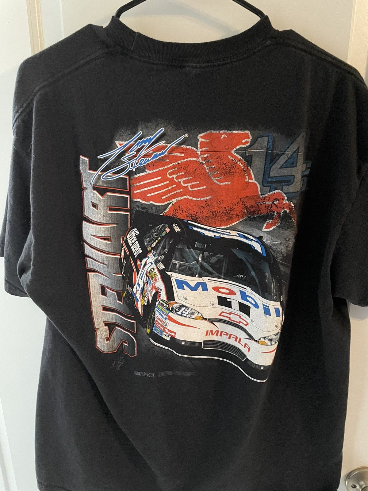 NASCAR × Vintage Vintage Tony Stewart NASCAR Mobil T-Shirt | Grailed