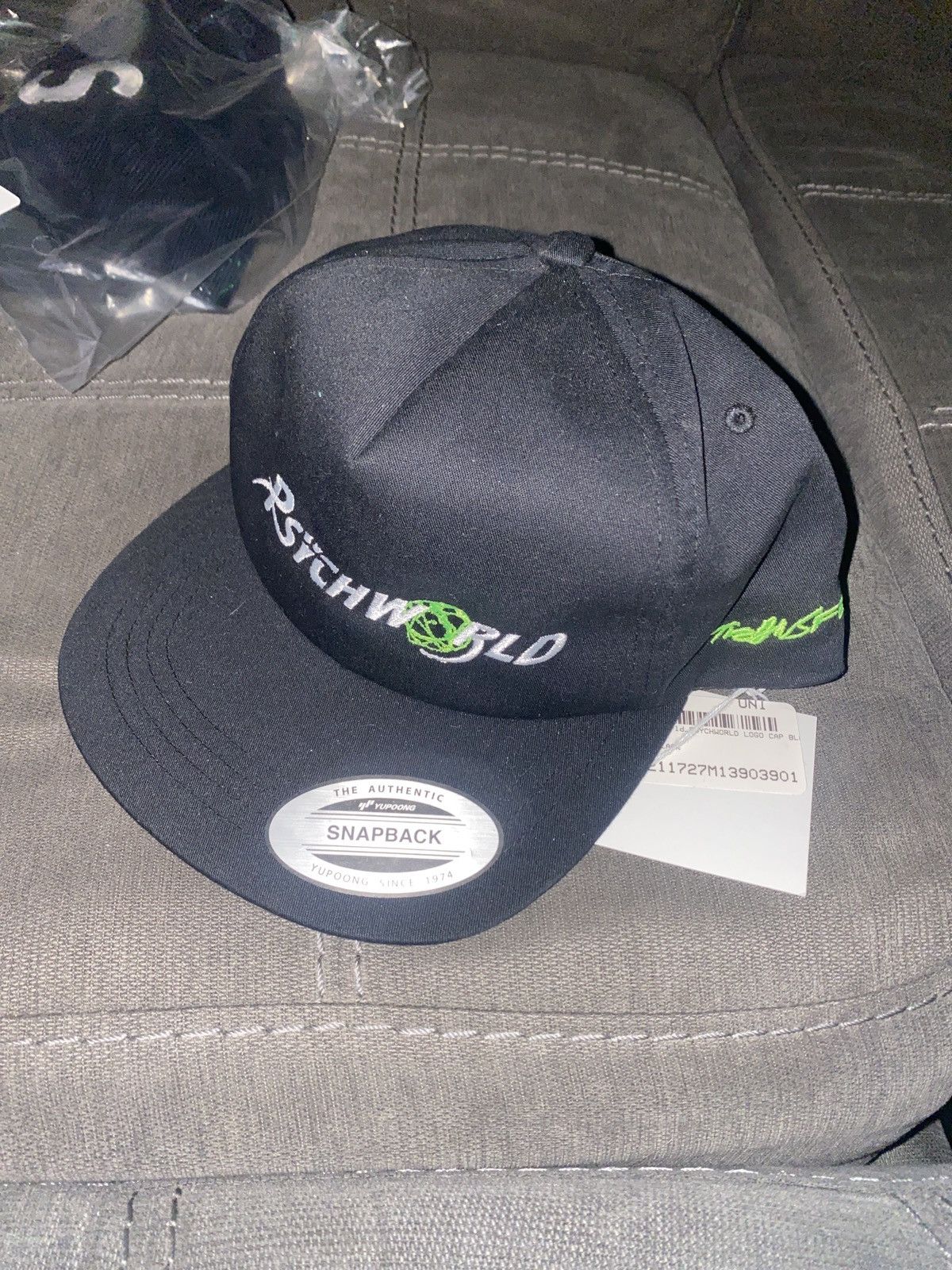 Psychworld Psychworld Black & Green Logo Cap | Grailed