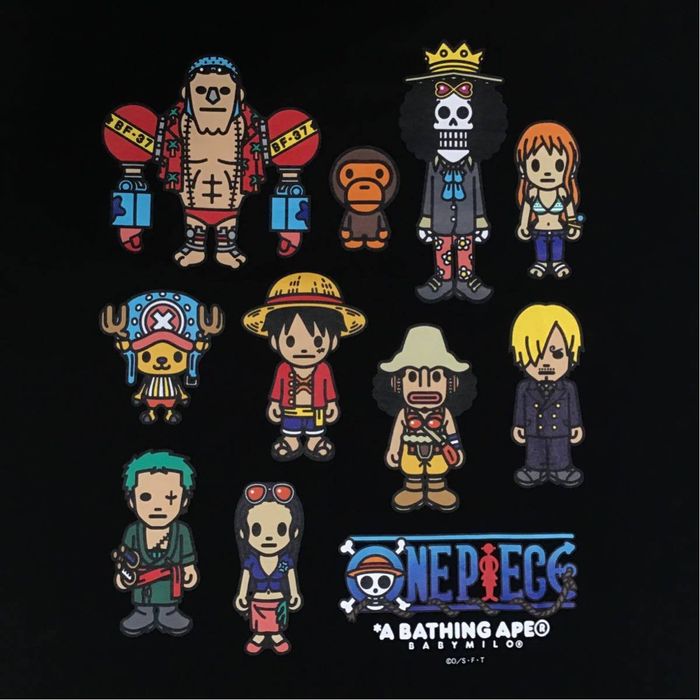 Bape BAPE One piece T-shirt luffy zoro baby milo | Grailed