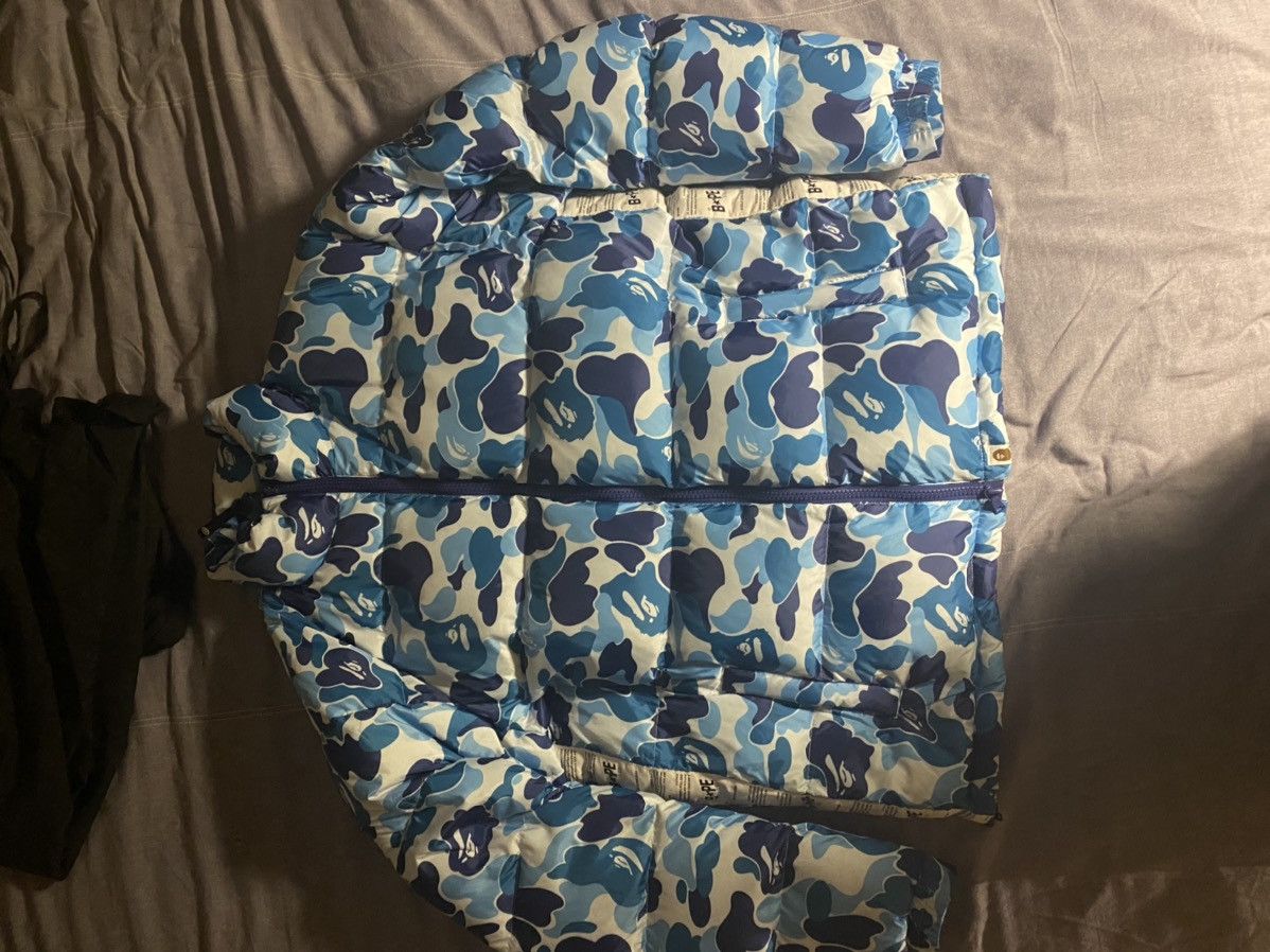 Bape Blue Camo Puffer Jacket | Grailed