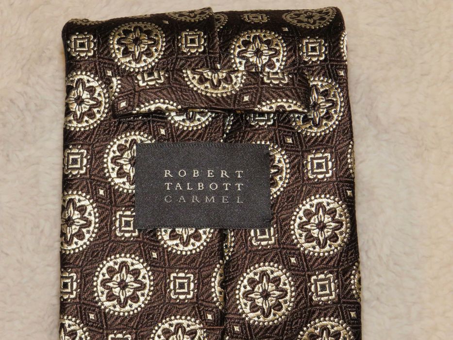 Robert Talbott Carmel Hand Sewn Brown Foulard Classic Width Silk Tie | Grailed