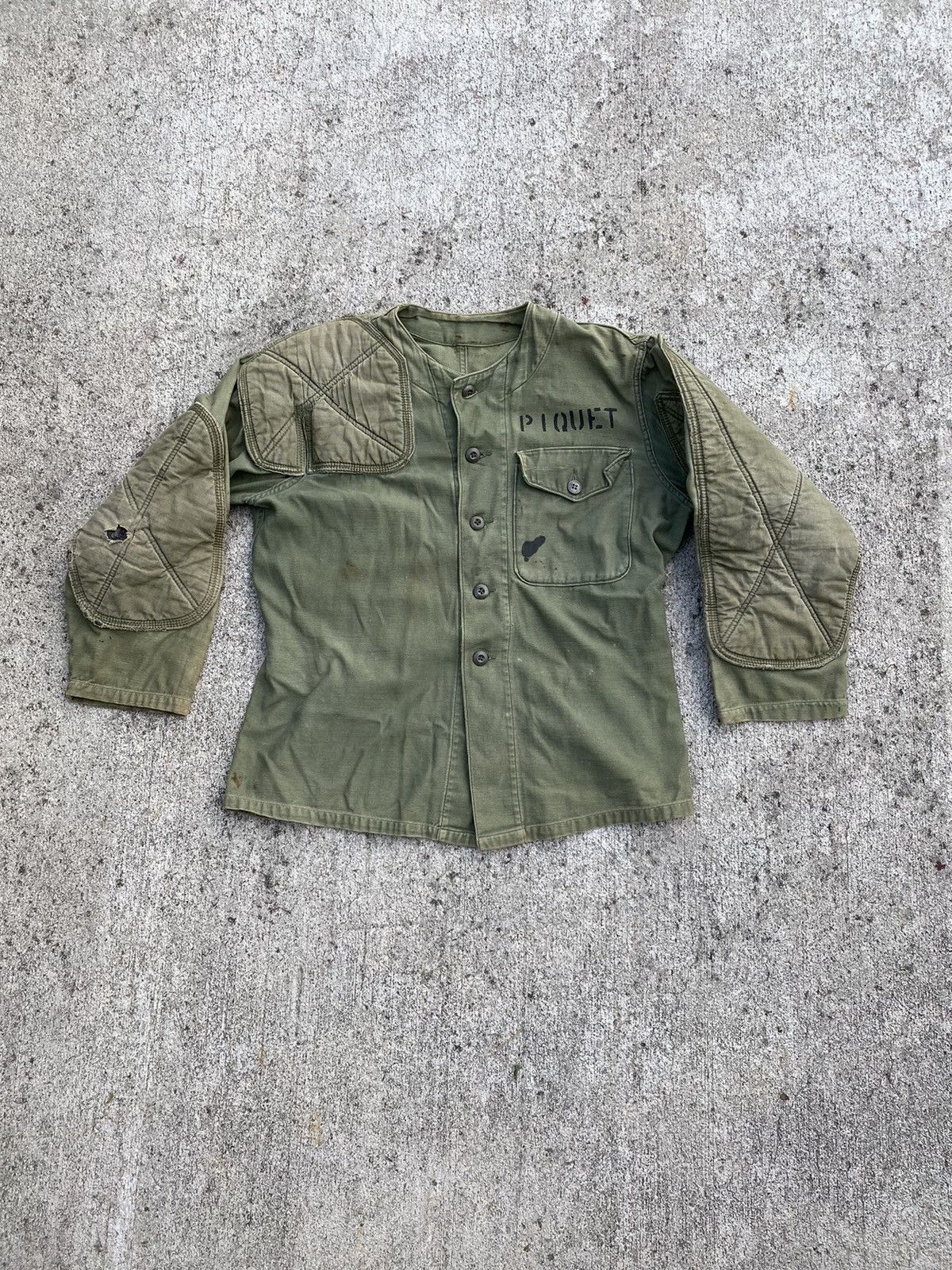 Vintage USMC GREEN PADDED SHOOTING JACKET VANDERBILT SHIRT PMI/CMT ...