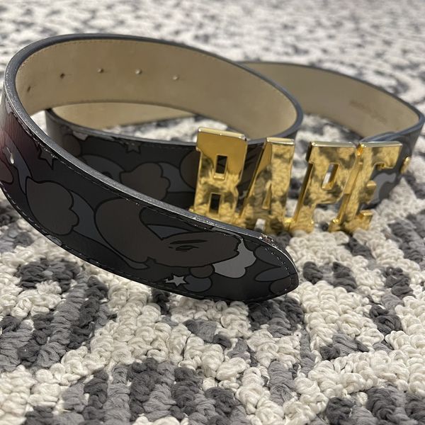 Bape OG Bape Black Psyche Star Camo Belt | Grailed