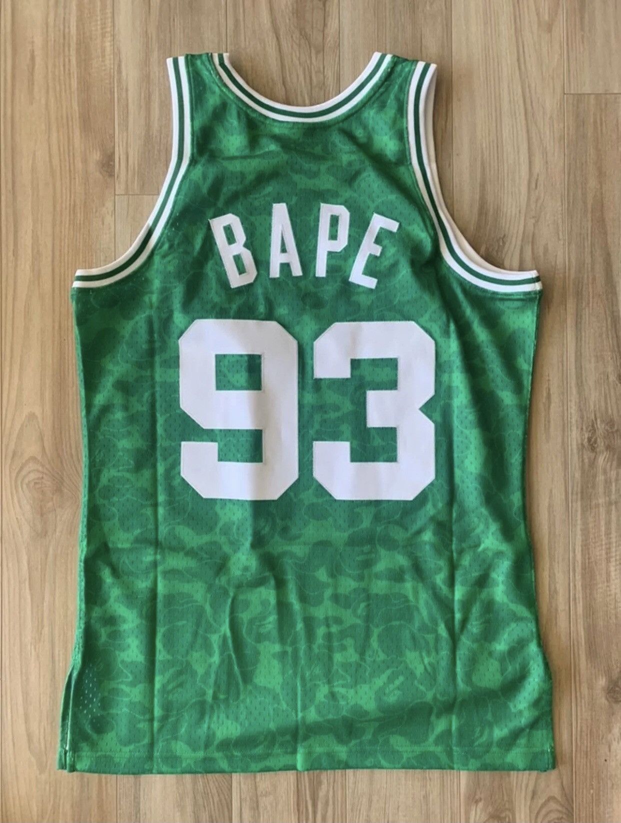 Bape BAPE x Mitchell & Ness Celtics ABC Swingman Jersey | Grailed