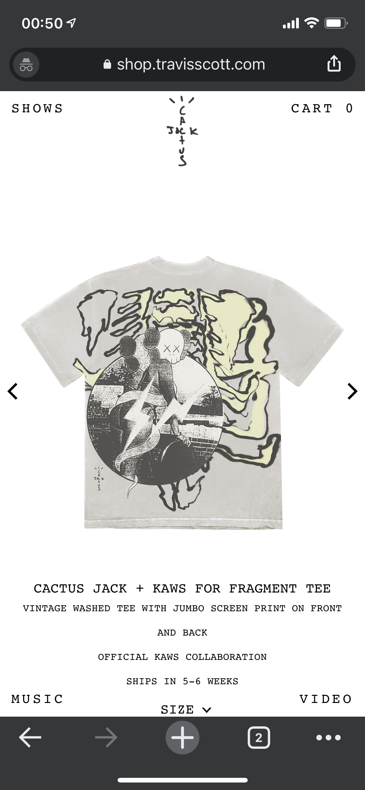 Fragment Design × Kaws × Travis Scott CACTUS JACK + KAWS FOR FRAGMENT ...