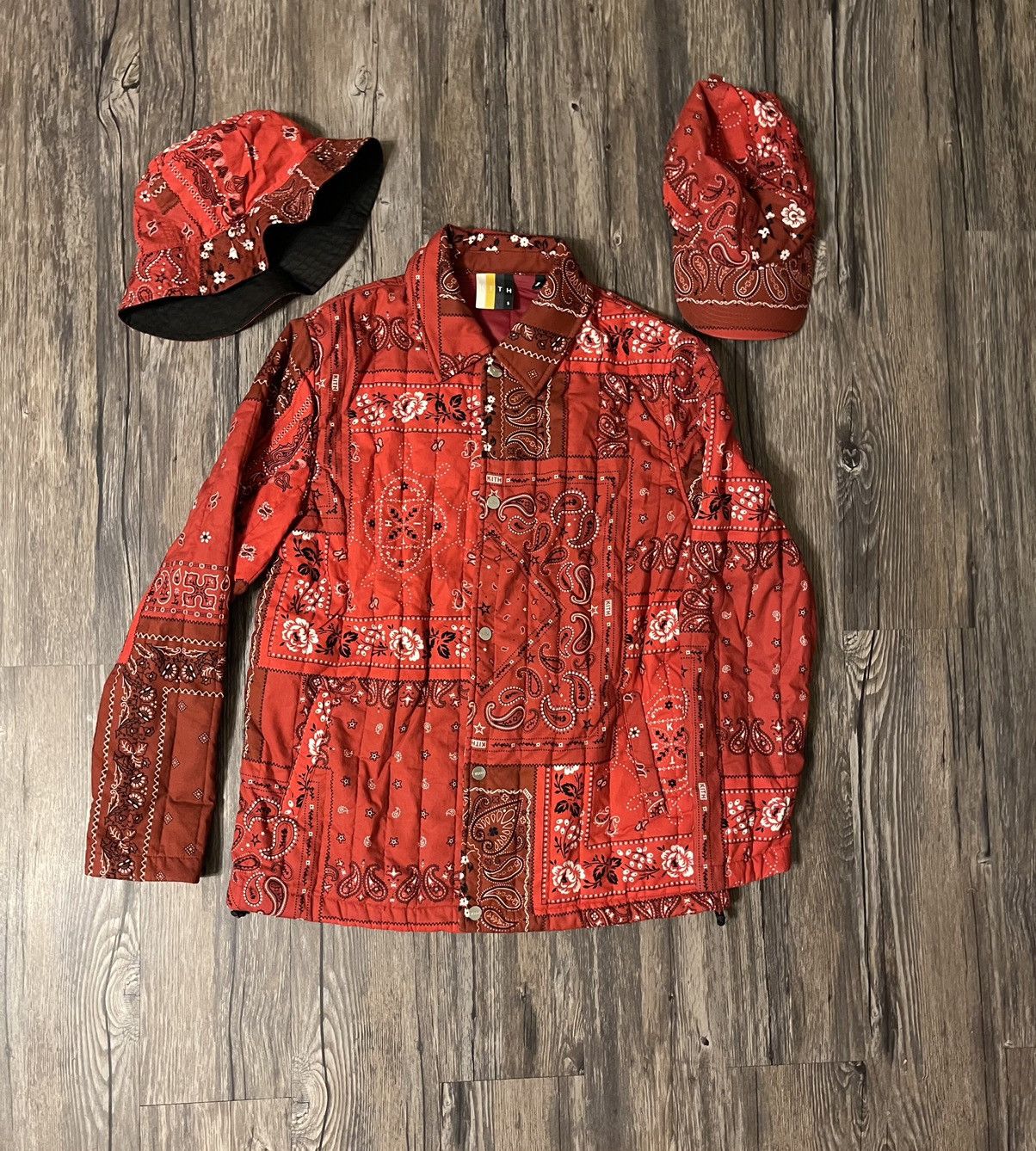 Kith Kith Bandana Jacket Red | Grailed