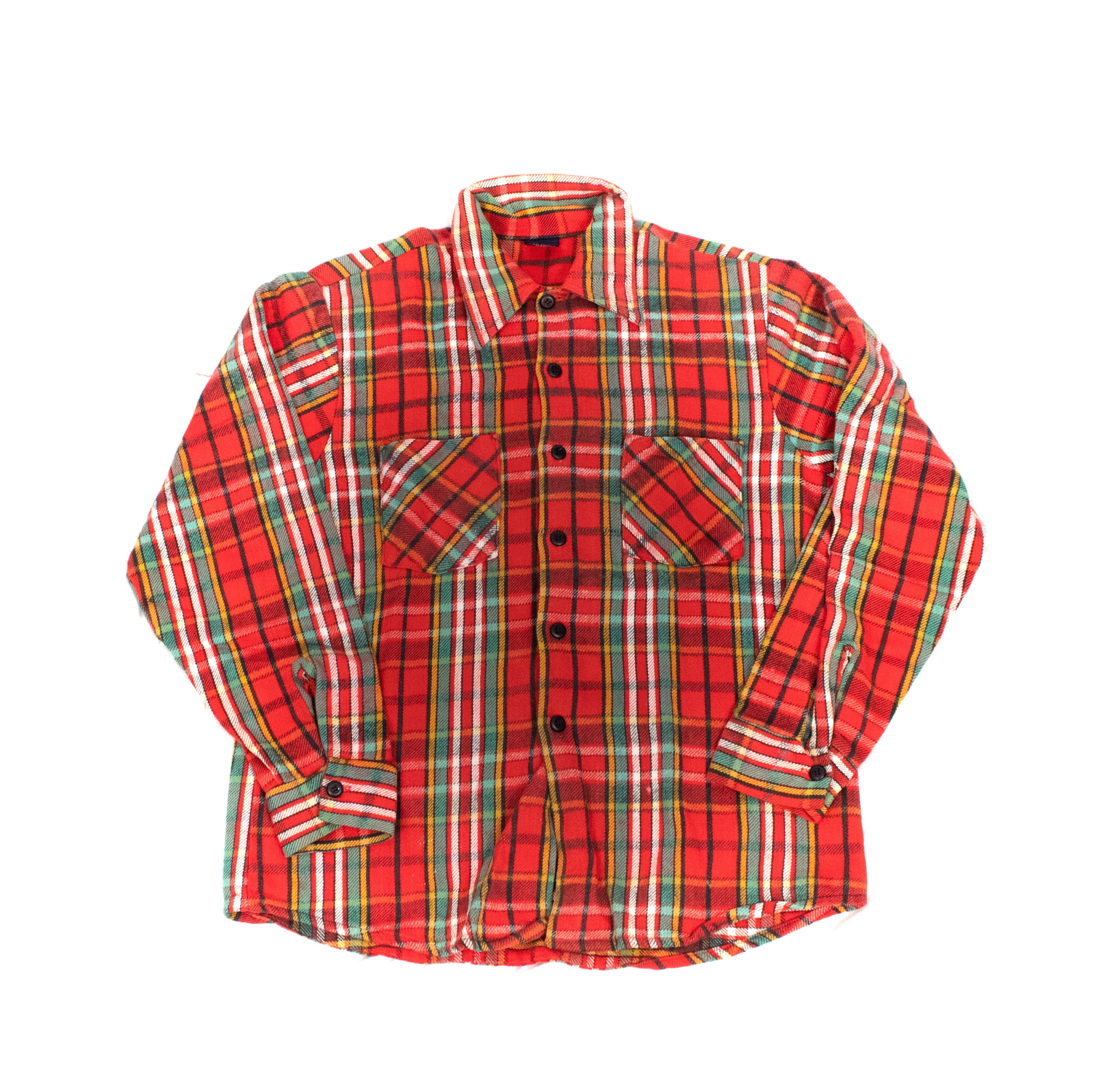 Vintage Vintage 1980s Gantry Flannel Red Yellow Green Botton Up | Grailed