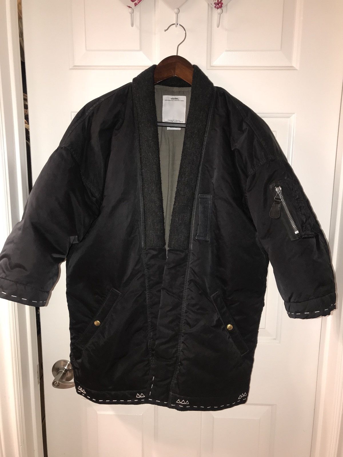 Visvim Visvim Sanjuro Kimono Down Jacket (Black) | Grailed