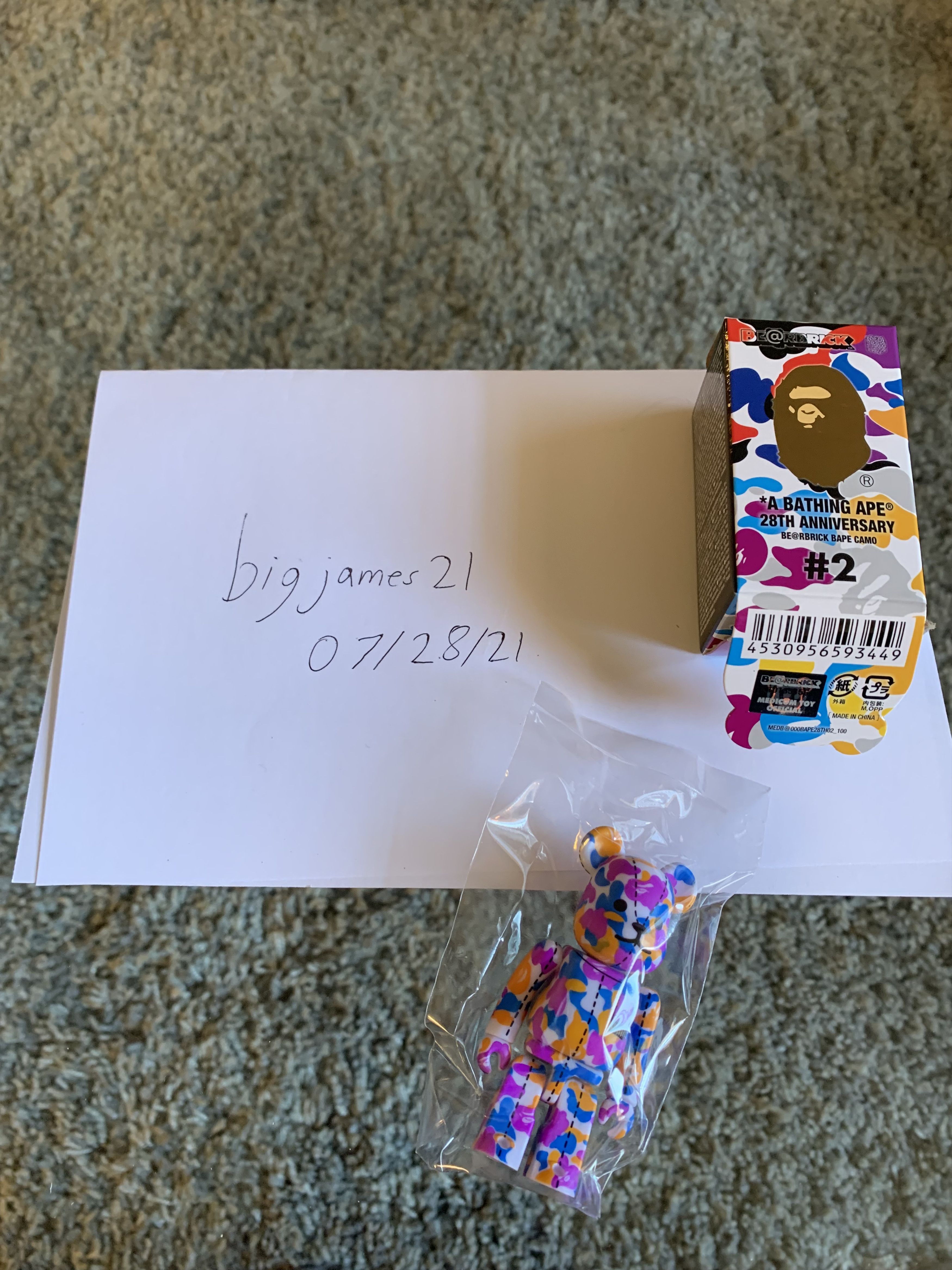 Bape × Medicom Bearbrick × Medicom Toy Bape x Be@rbrick 100% Los ...