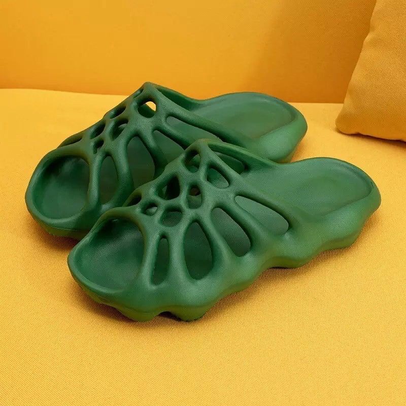 Japanese Brand × Vintage Cut-Out Platform Slides | Grailed