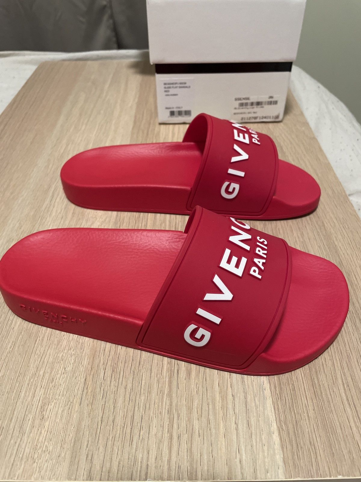 Givenchy Red Slide Sandals | Grailed
