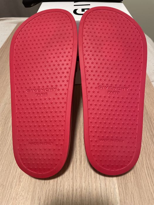 Givenchy Red Slide Sandals | Grailed
