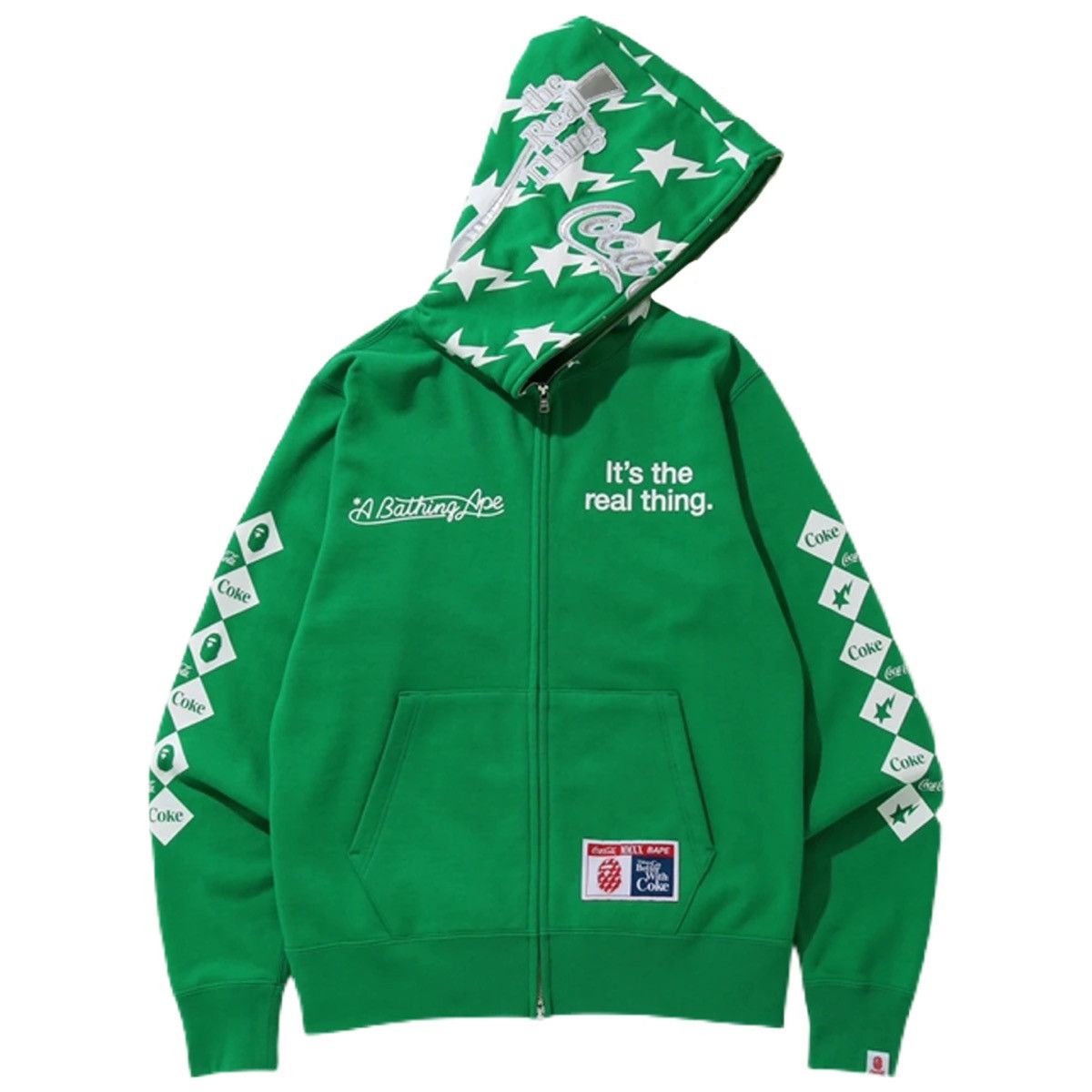 Bape Bape x Coca Cola Full Zip Hoodie Green 2020 | Grailed