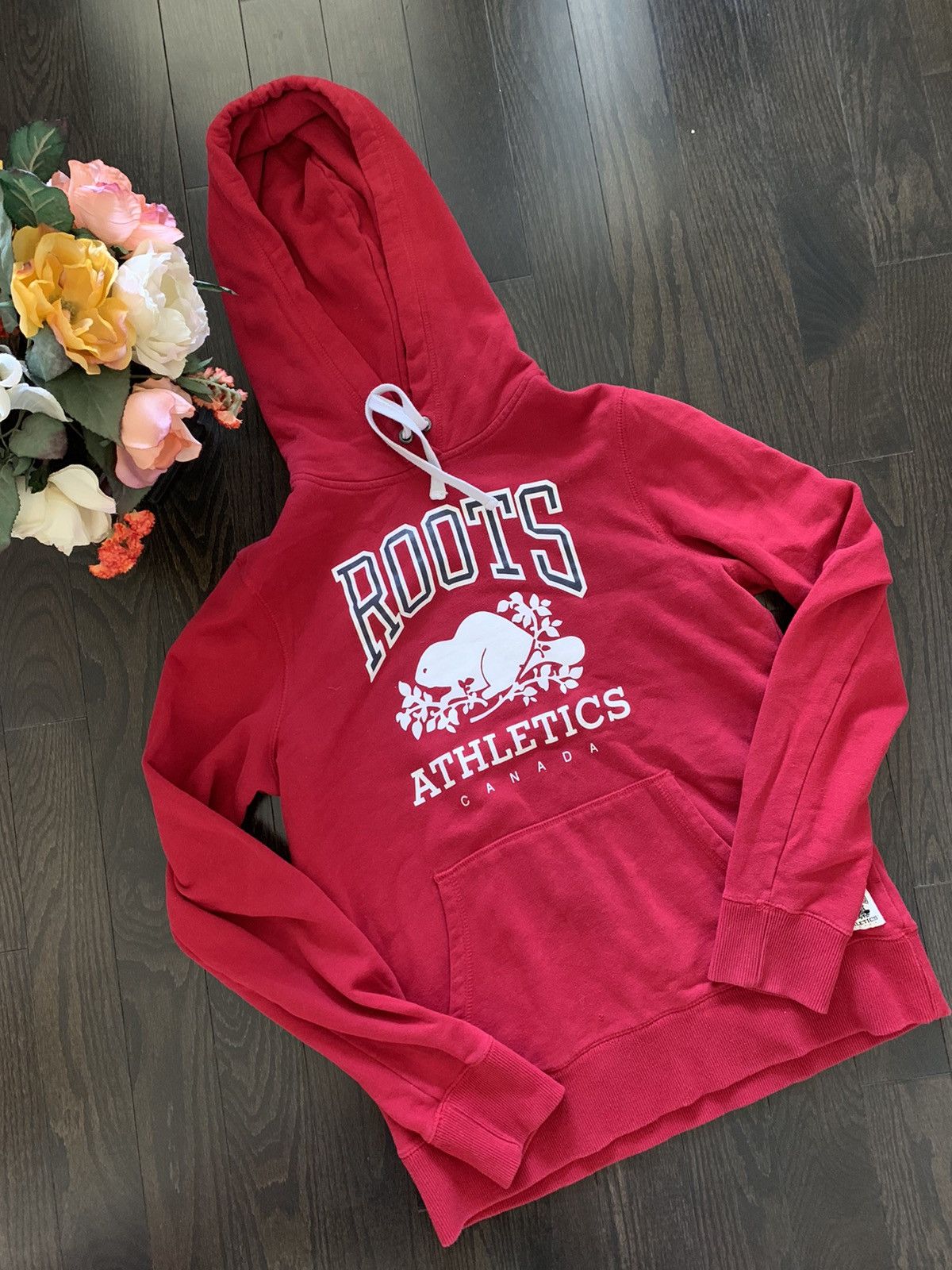 Vintage Roots Logo Red Hoodie | Grailed