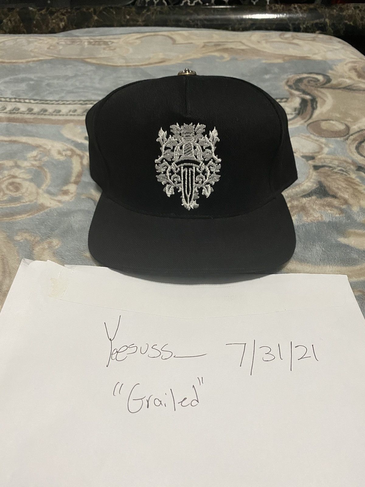 Chrome Hearts Chrome Hearts Baseball Cap Denim DGR Dagger Vine Hat ...