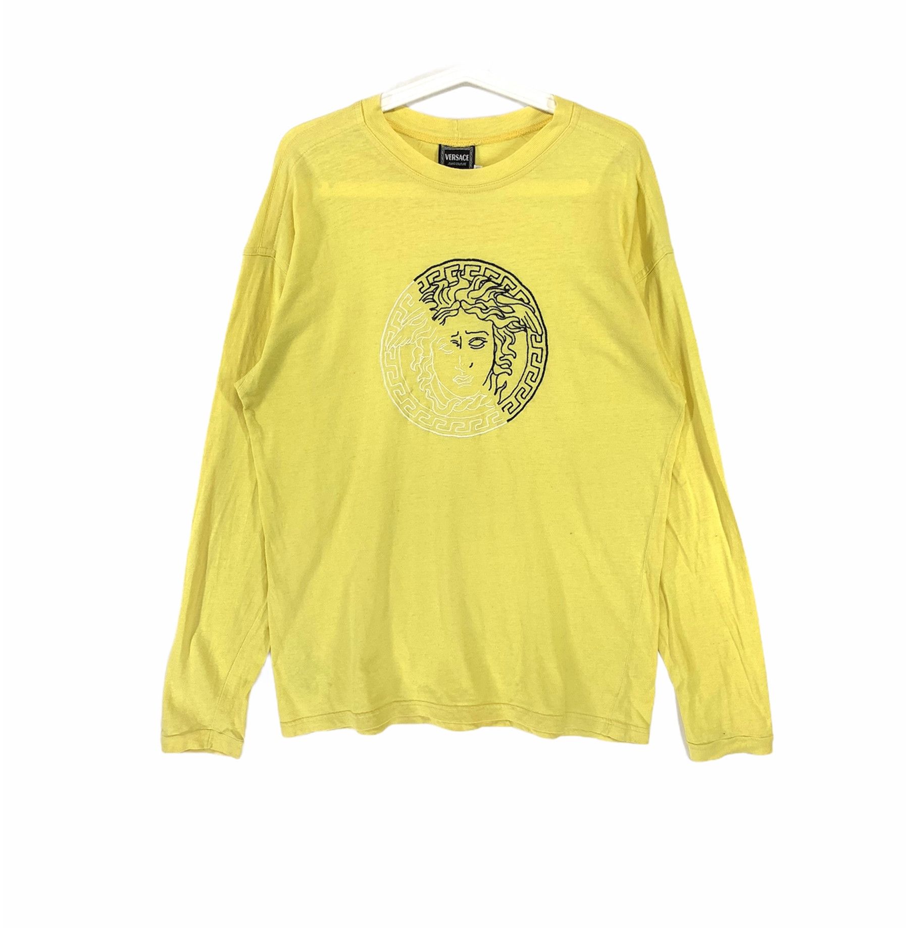 Versace Jeans Couture Versace jeans couture embroidered medusa logo LS ...