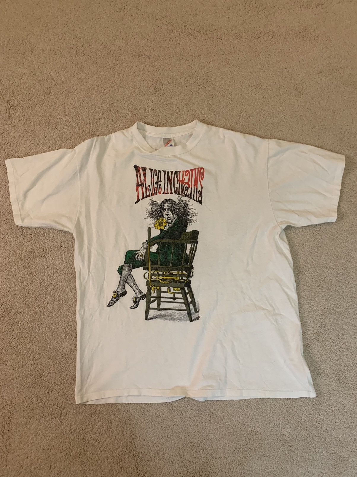 Vintage Alice in Chains 1992 Angry Chair Shirt | Grailed