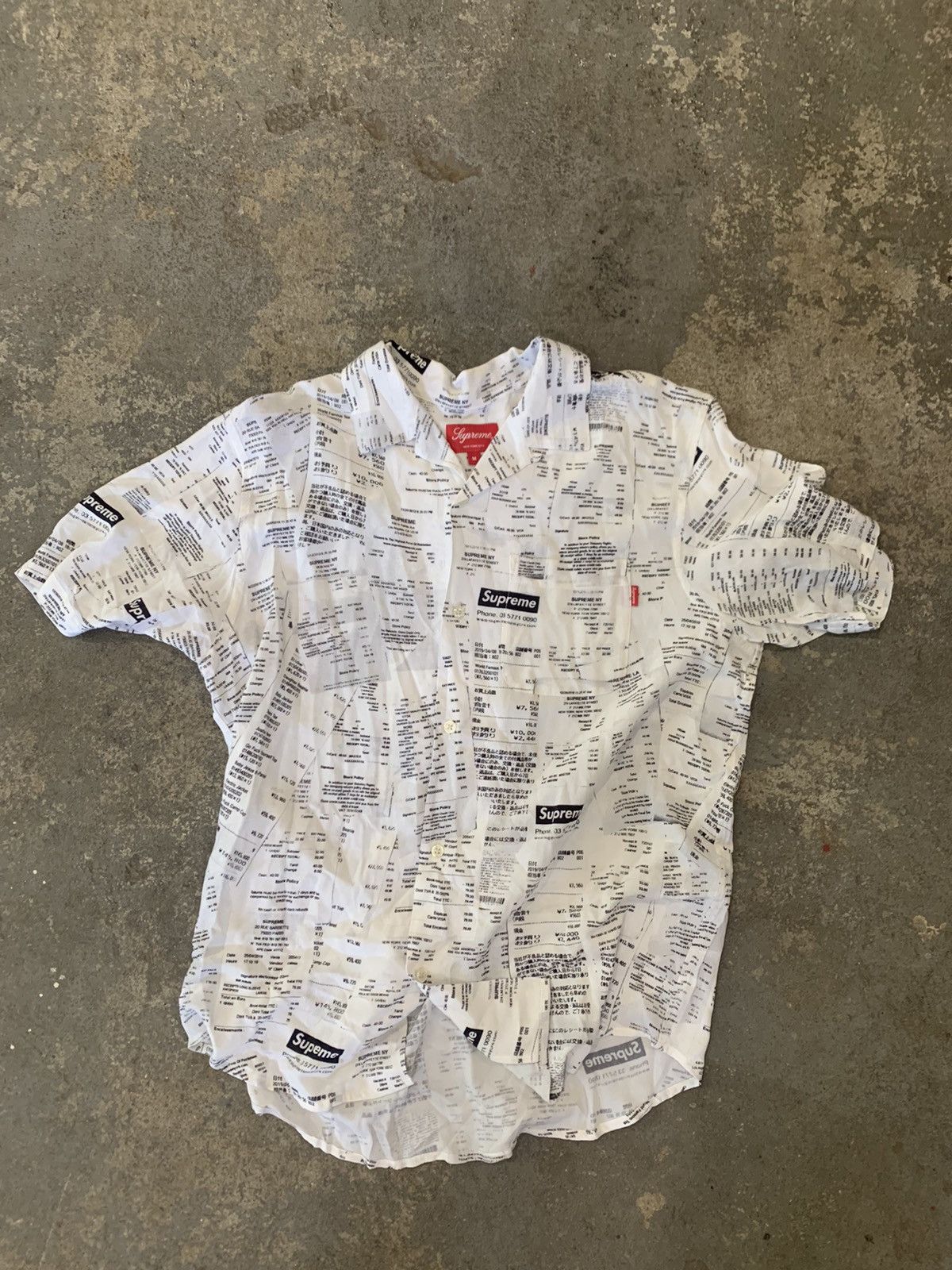 Supreme Supreme Receipts Button Up | Grailed