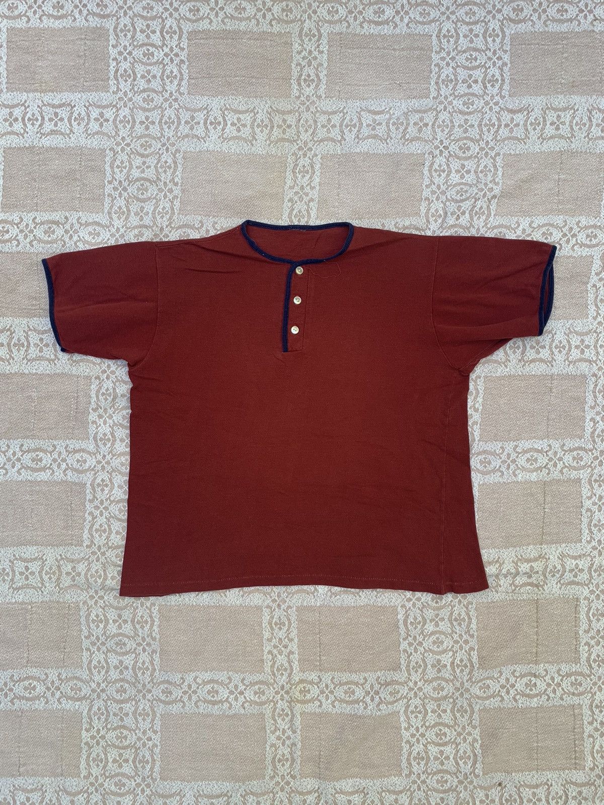 Vintage Ringer Henley Shirt | Grailed