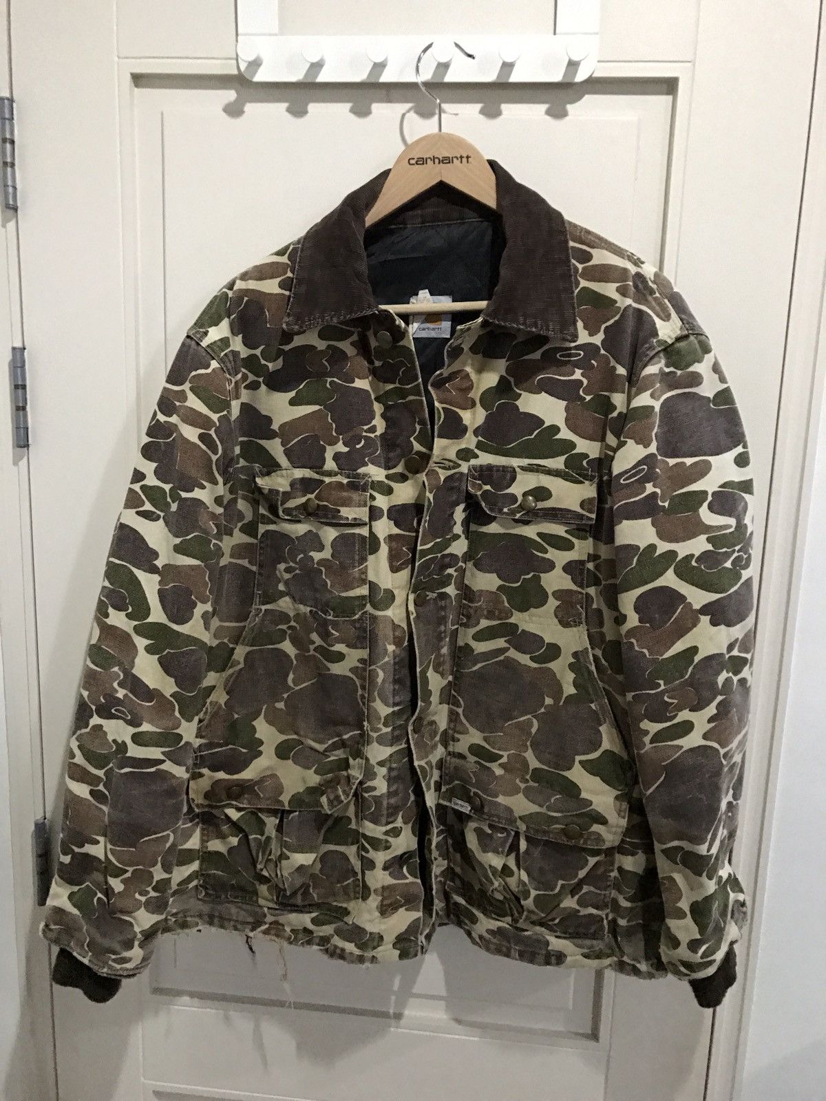 Vintage VTG Carhartt Duck Camo Hunter Jacket | Grailed