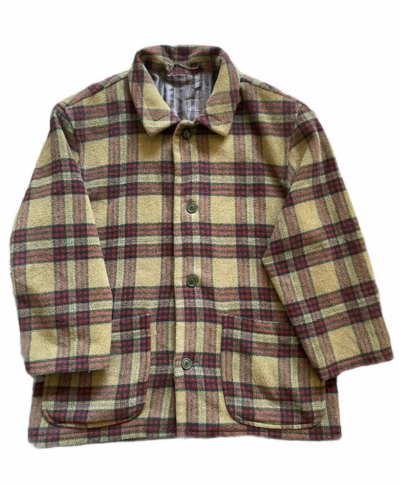 Vintage Vintage Wool Checkered Pattern Coat | Grailed