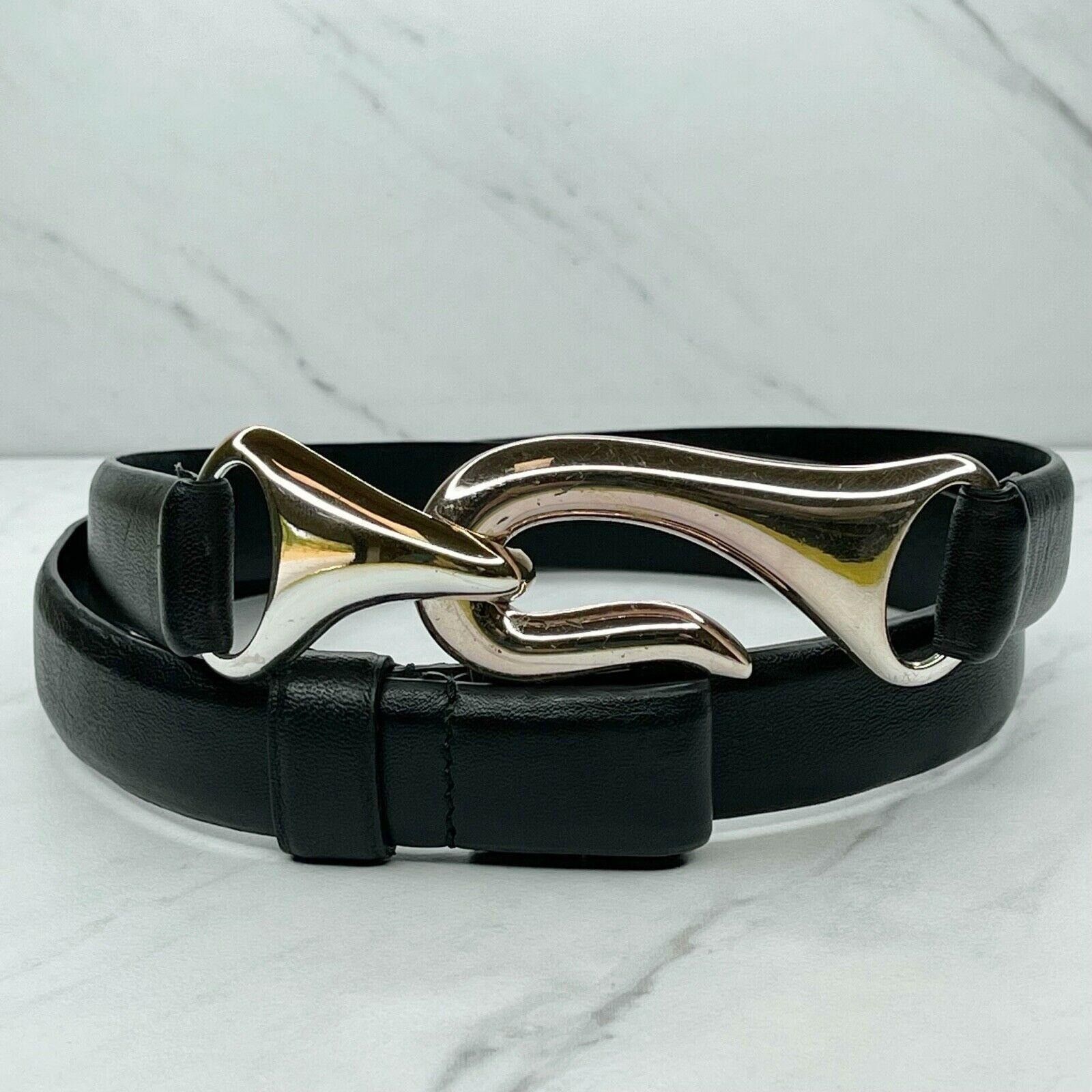 Other Chico's Black Genuine Leather Hook Buckle Belt | Grailed