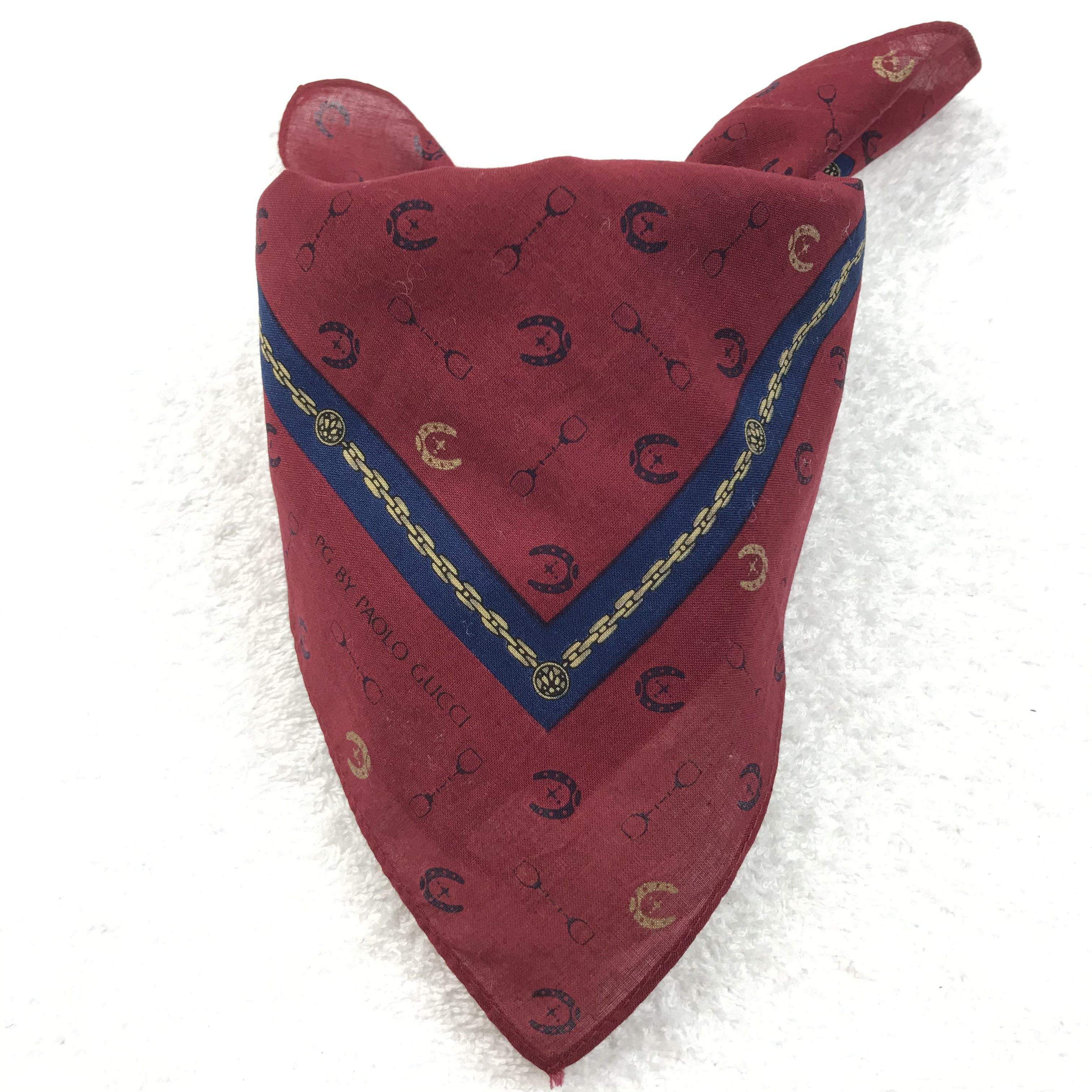 Designer Paolo Gucci bandana handkerchief classic design | Grailed