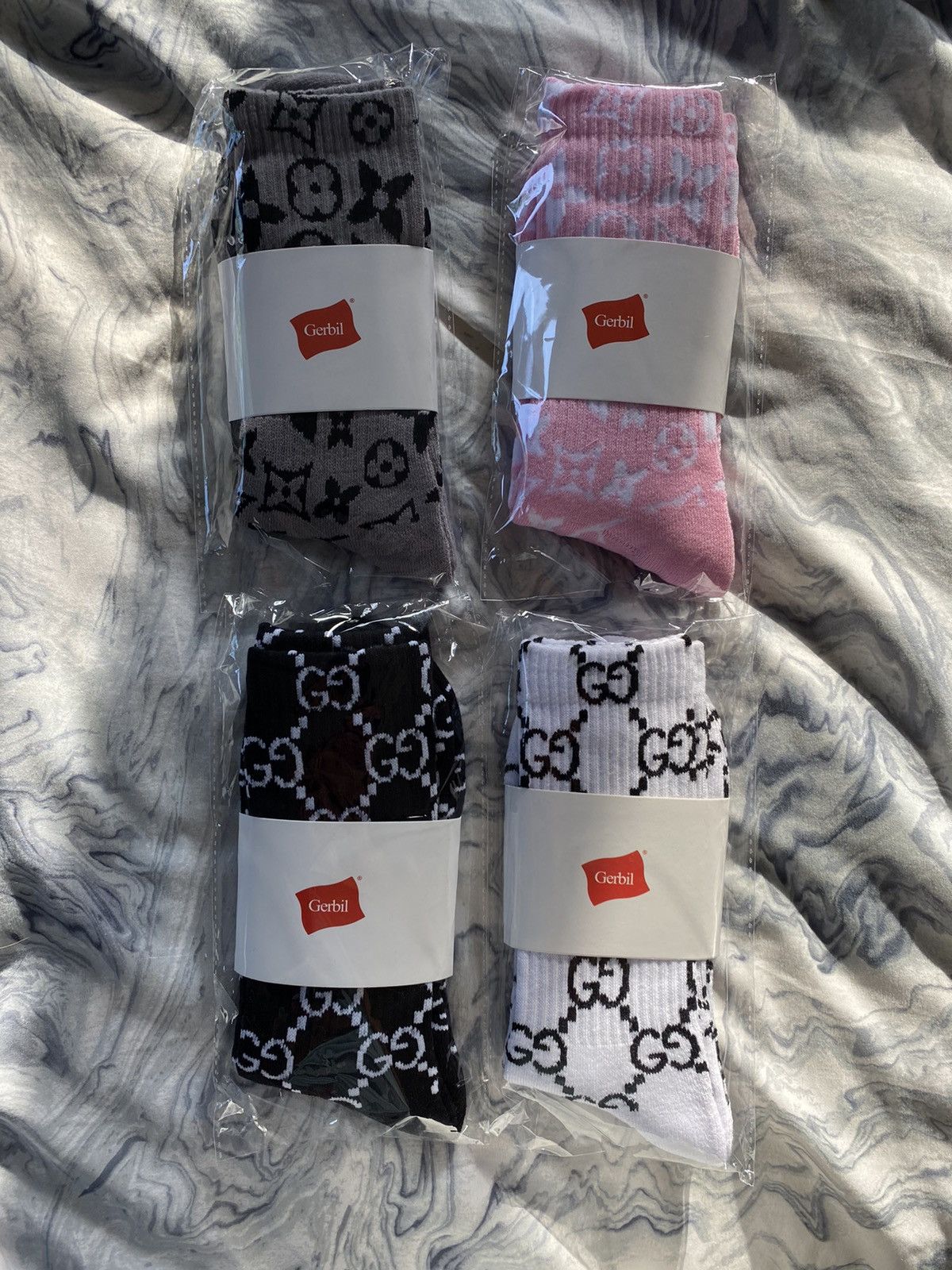 Imran Potato Imran Potato “Gucci” & “Louis Vuitton” Socks | Grailed