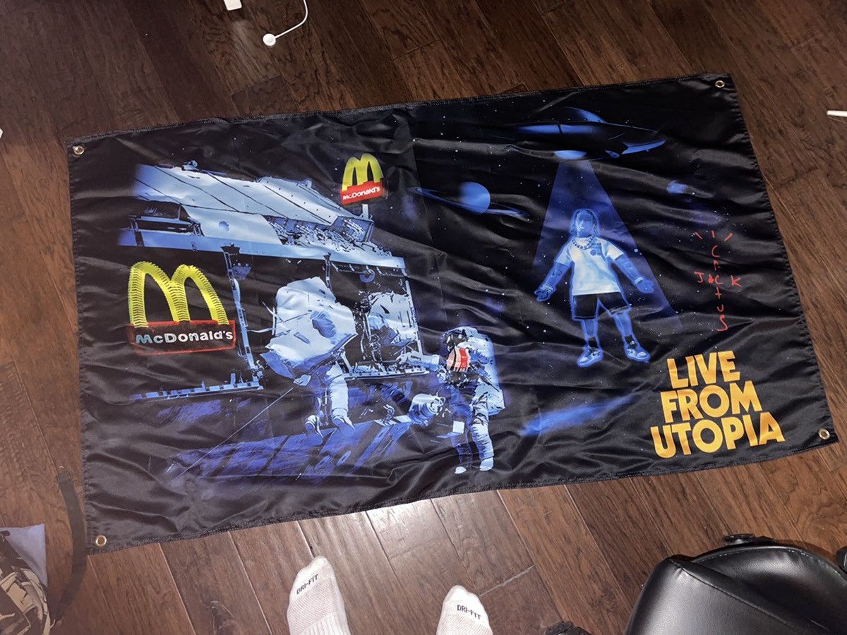 Travis Scott Travis Scott Mcdonald's Live From Utopia Flag | Grailed