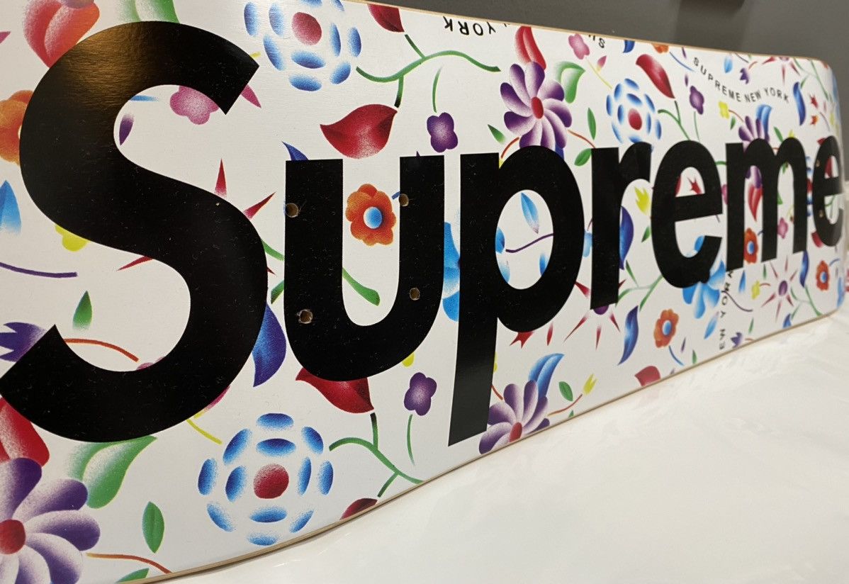 Supreme Supreme Airbrushed Floral Deck White | Grailed